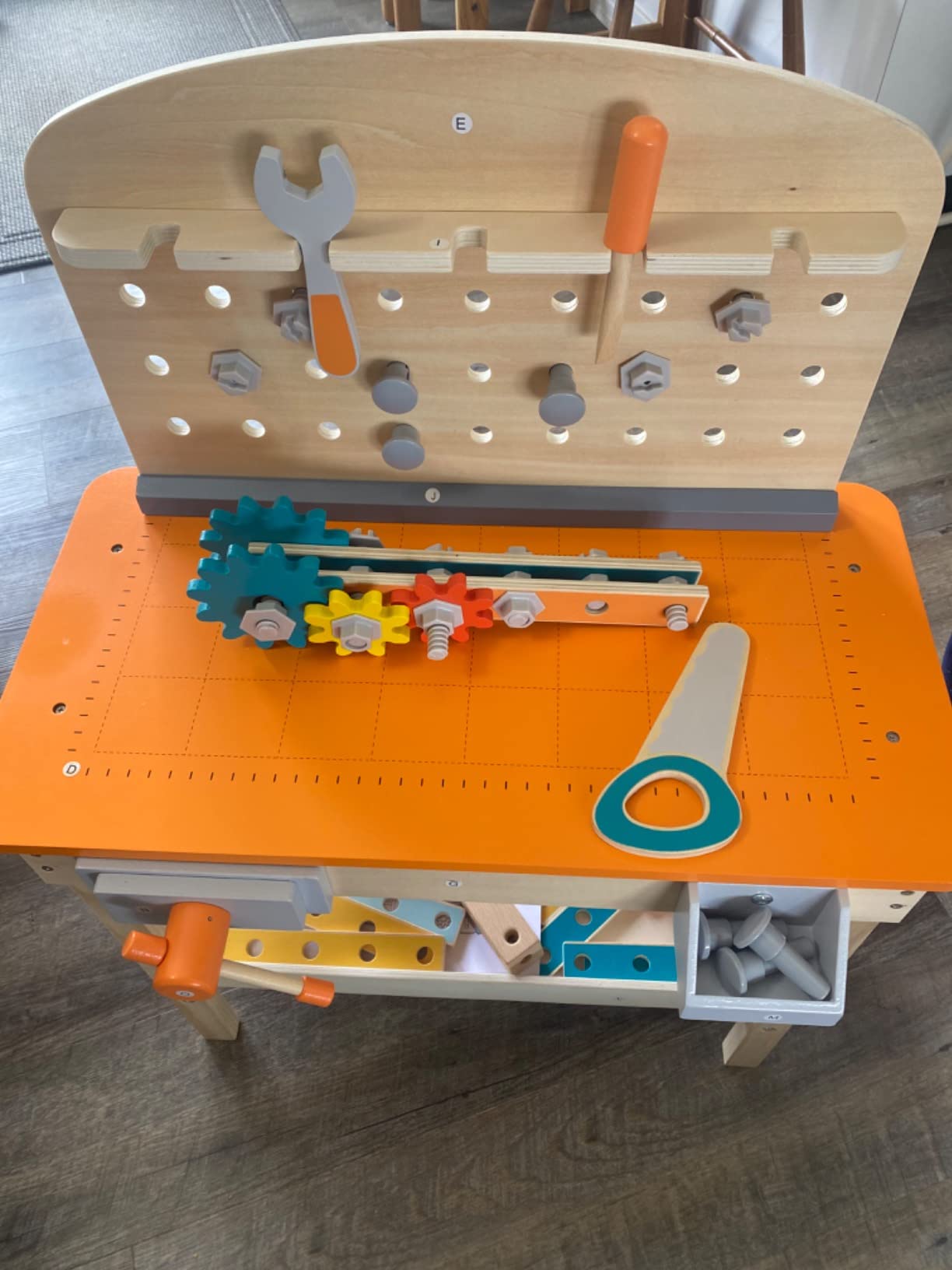 $11/mo - Finance Amazon Basics Wooden Play Toy Tool Set and Workbench ...