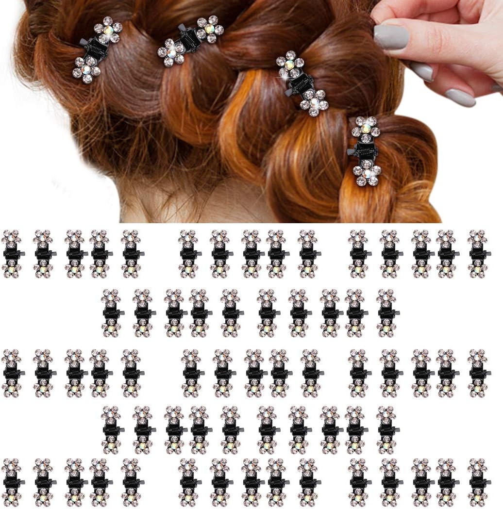 Amazon.com : VOCOSTE 12 Pcs Mini Hair Claw Clip, Small Rhinestone Hair ...