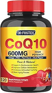 Amazon.com: CoQ10 600 mg Cápsulas blandas CoQ10 Suplemento - CQ10 Coenzima-Q10 con Omega 3 y PQQ ...