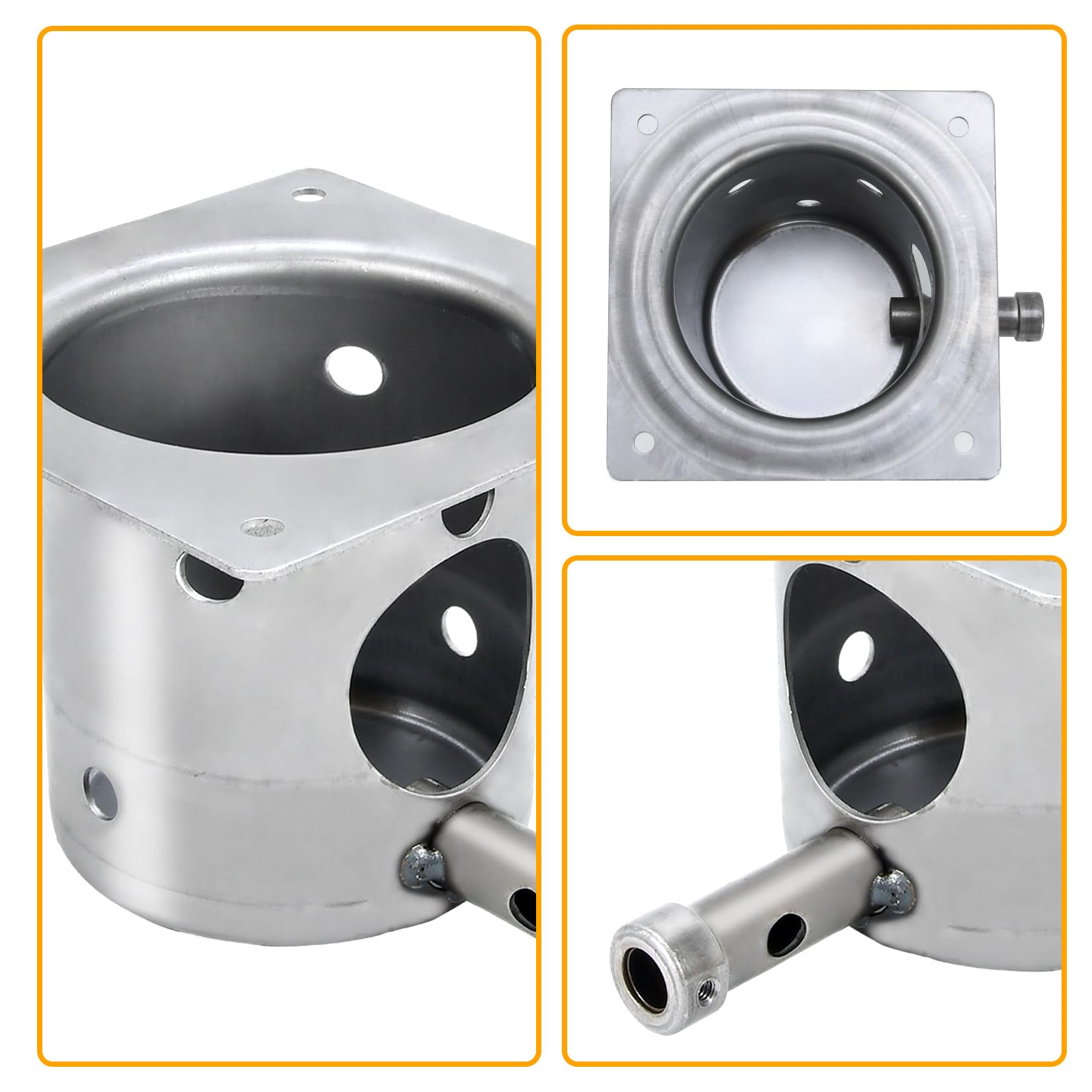 Snapklik.com : GasSaf Stainless Steel Fire Burn Pot Replacement For ...