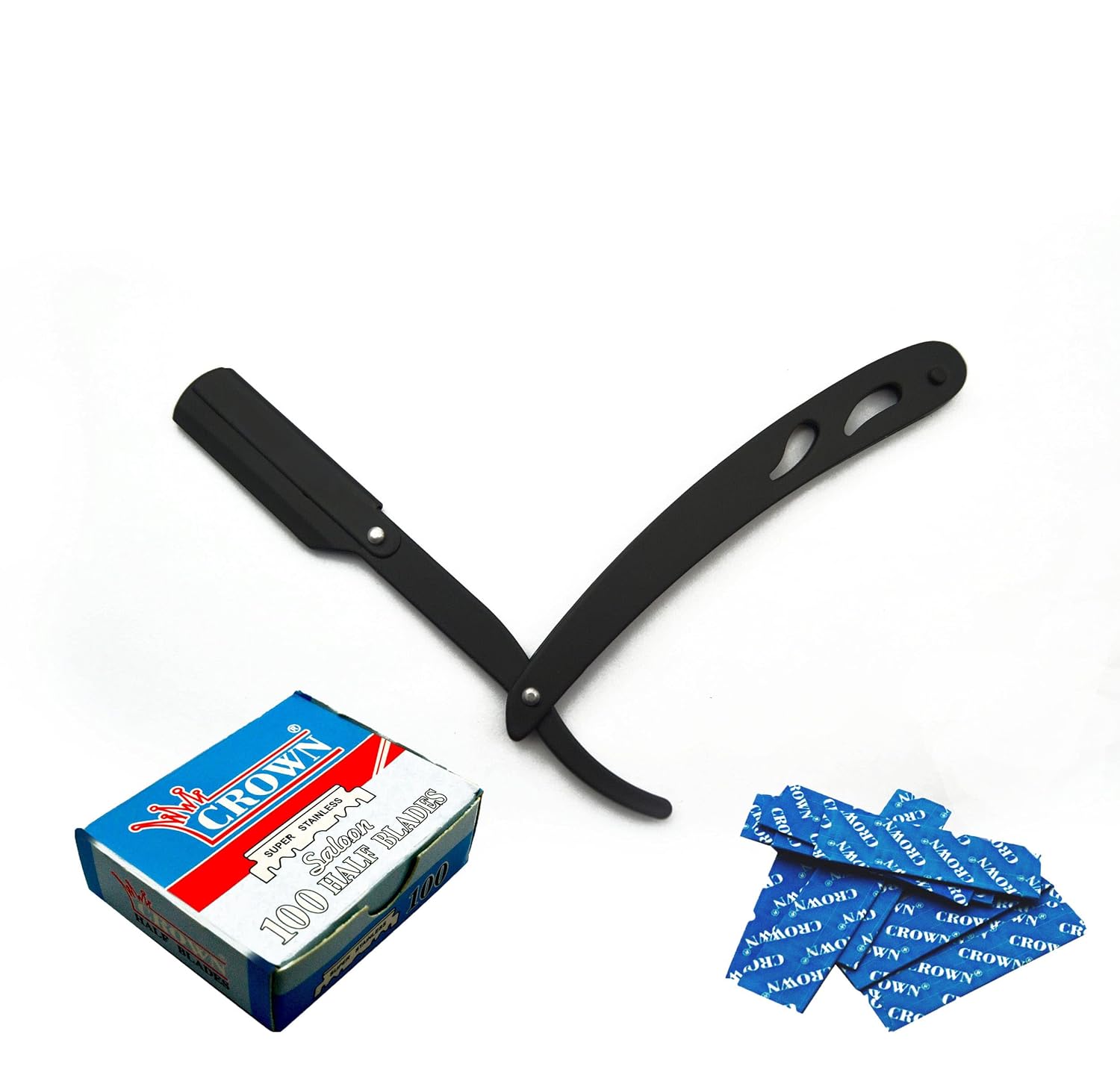 Amazon.com: Black Matte Single Edge Stright Razor For Men & Barber ...