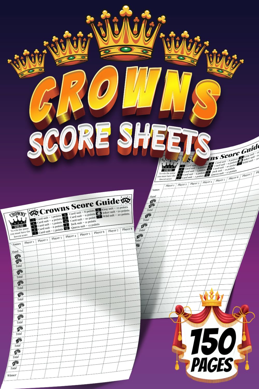 Amazon.com: Crowns Score Sheets: 150 Small Cards Game Scoring Pad With ...