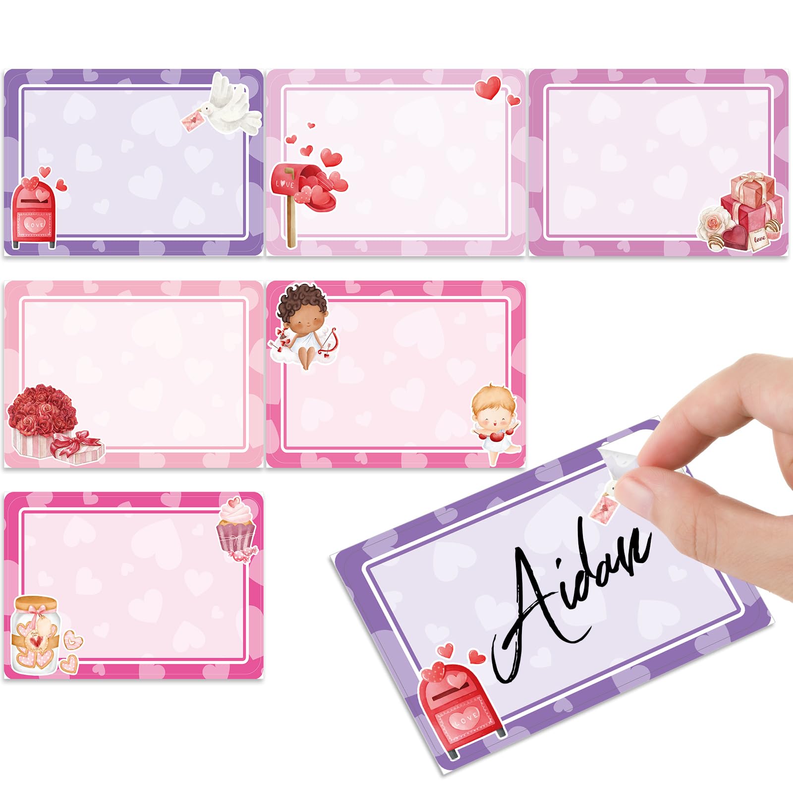 Snapklik.com : Engrowtic 240 Pcs Valentines Day Name Tags Stickers For ...