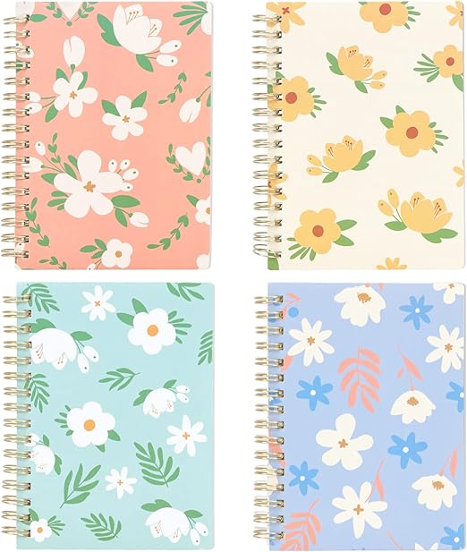 Amazon.com : EOOUT 4 Pack Small Spiral Notebook, A6 Cute Pocket ...