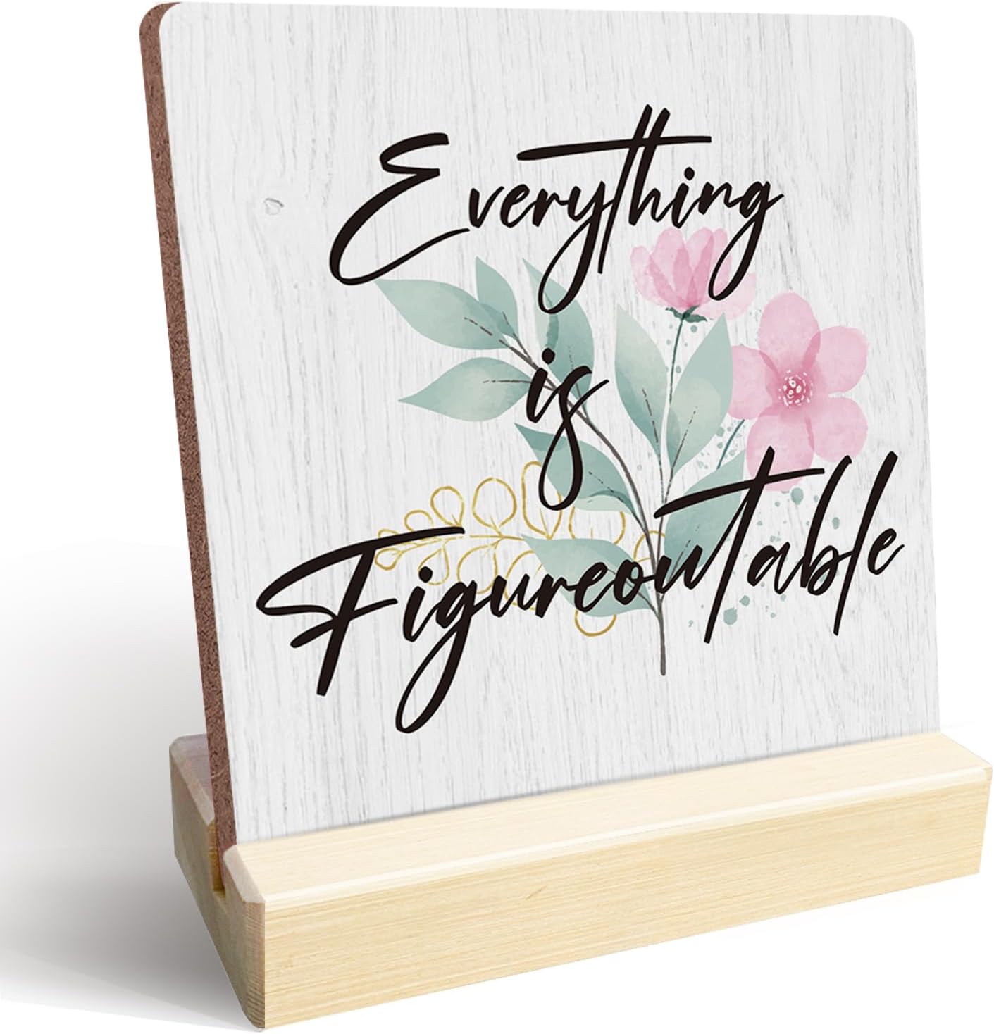 Amazon.com: Inspirational Gifts Rustic Wooden Desk Decor Motivational ...