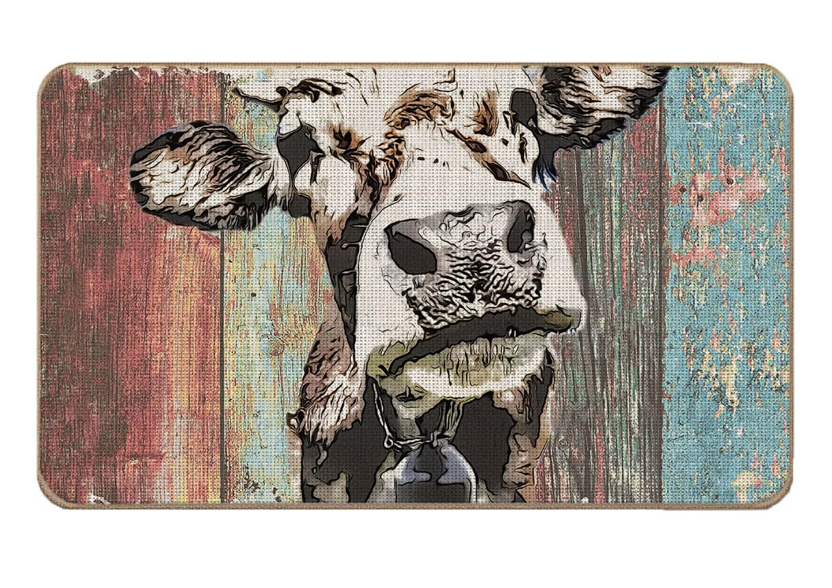 Amazon.com: Lacosu Farmhouse Door Mat,Rustic Cow Front Door Mat Indoor ...