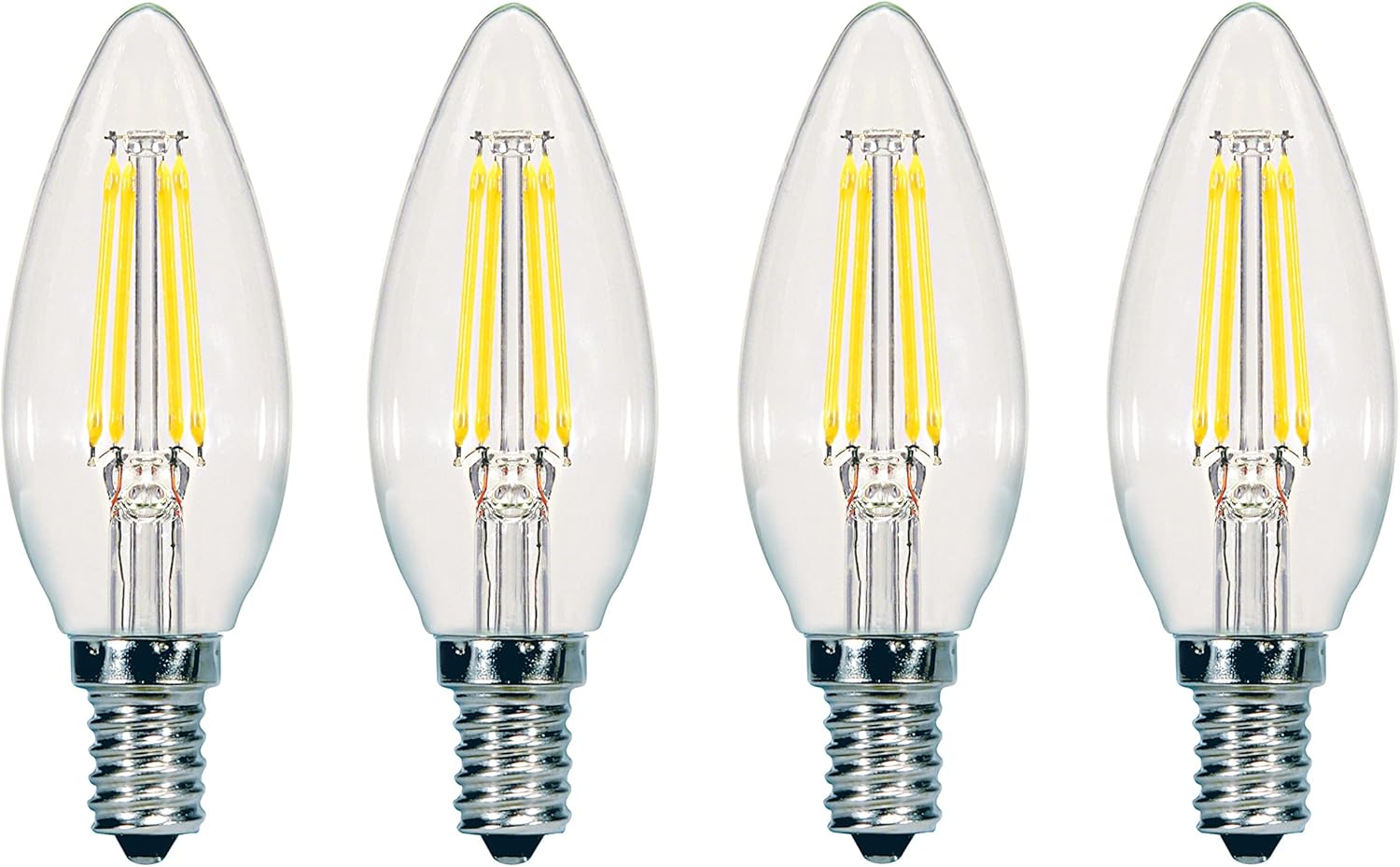 Satco S9961/04 C11 Decorative LED Filament Light Bulb, 60W-Replacement ...