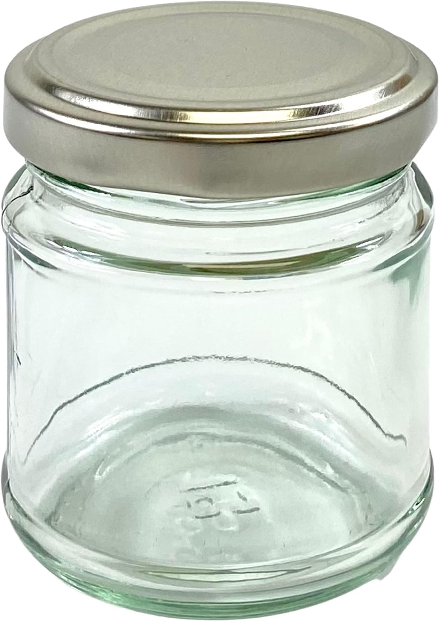 Nutley's 100ml Jam Jar with Silver Screw-Top Lid (Pack of 12) : Amazon ...
