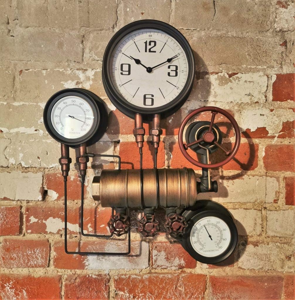Design Toscano Gears of Time Steampunk Wall Clock Sculpture, Medium 43. ...
