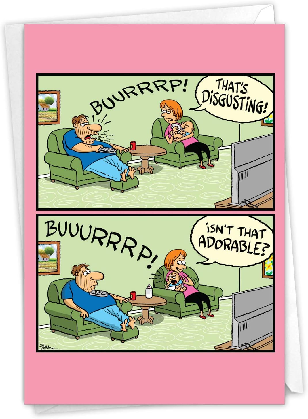 Amazon.com : NobleWorks - Funny Newborn Baby Card with Envelopes - New ...