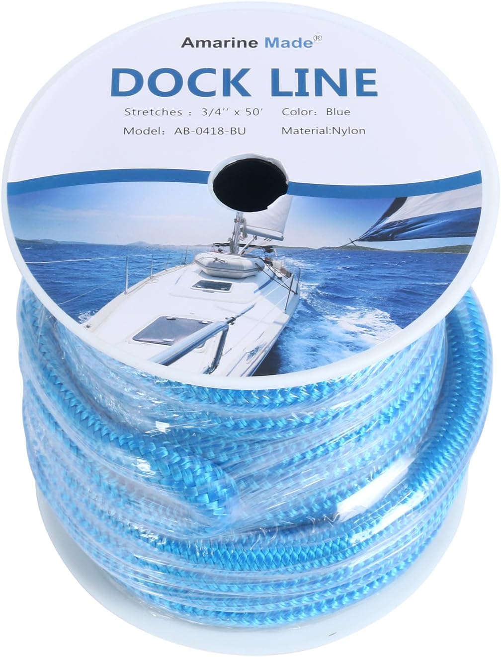 Amazon.com: Amarine Made Double Braided Nylon Dock Lines 9500 lbs ...
