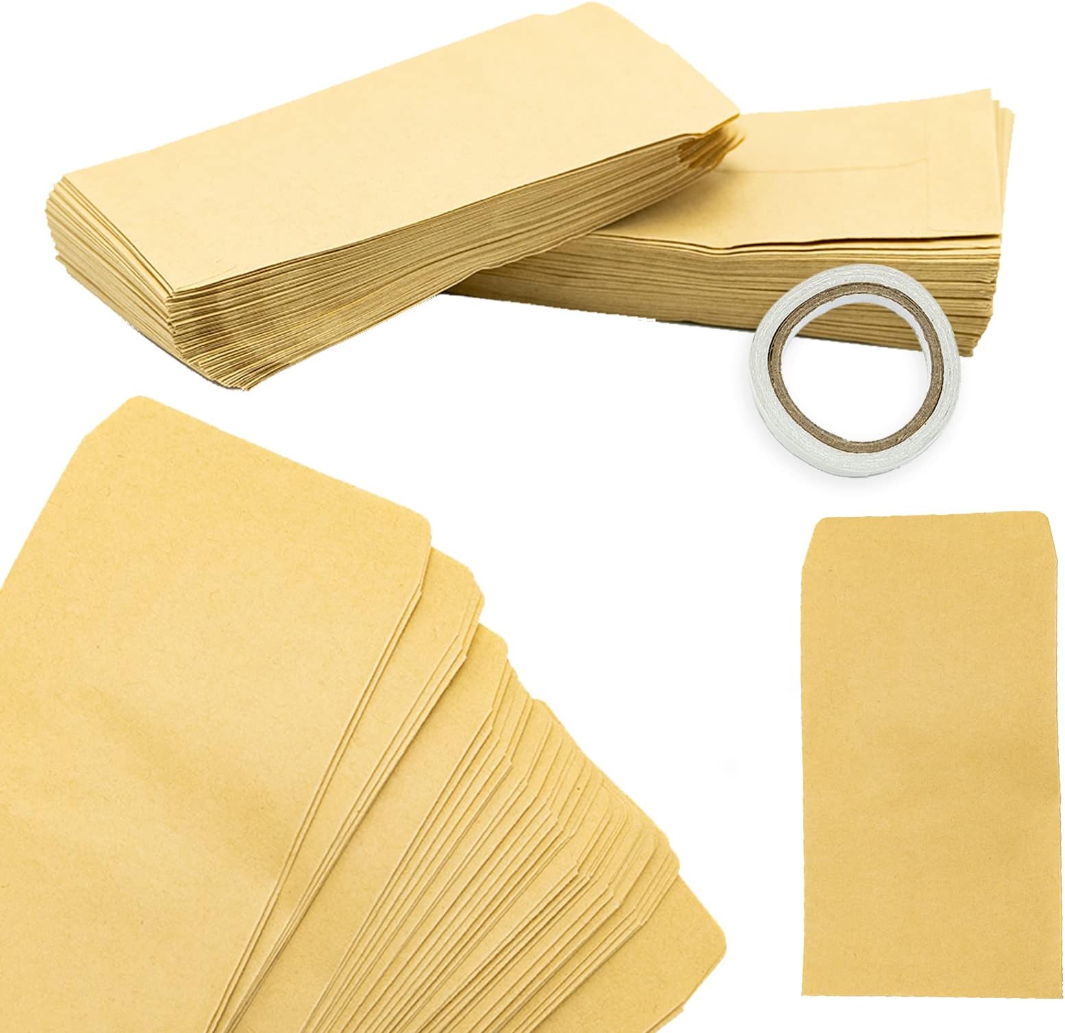 150 pcs Small Brown Envelopes,Mini Brown Seed Envelopes Coin & Small ...