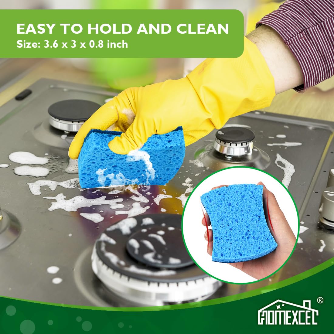 Snapklik.com : Scrub Kitchen Sponges 12 Pack, Non-Scratch Dual Sided ...