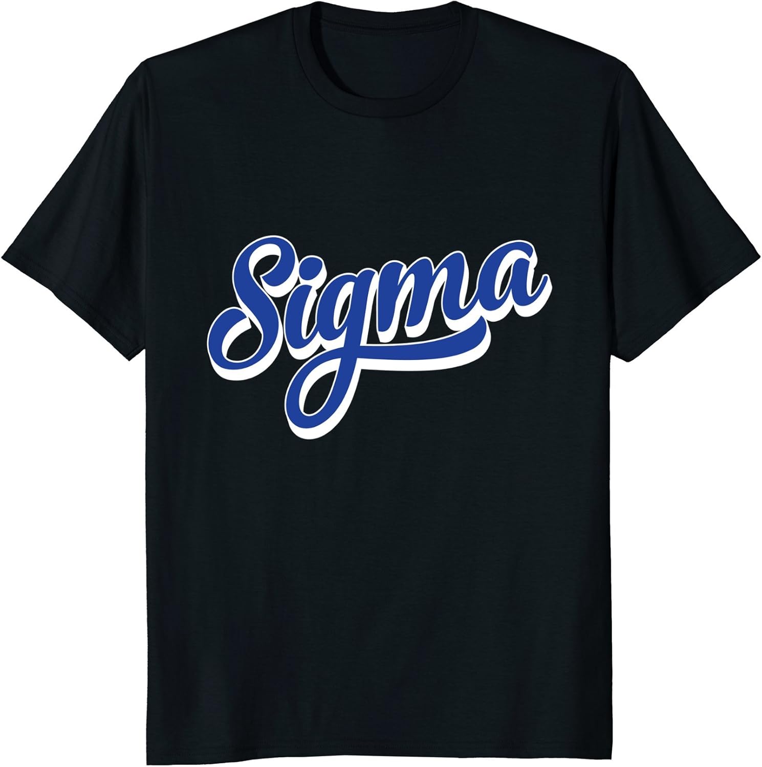 Amazon.com: Sigma T-Shirt, Cursive Style Text : Clothing, Shoes & Jewelry