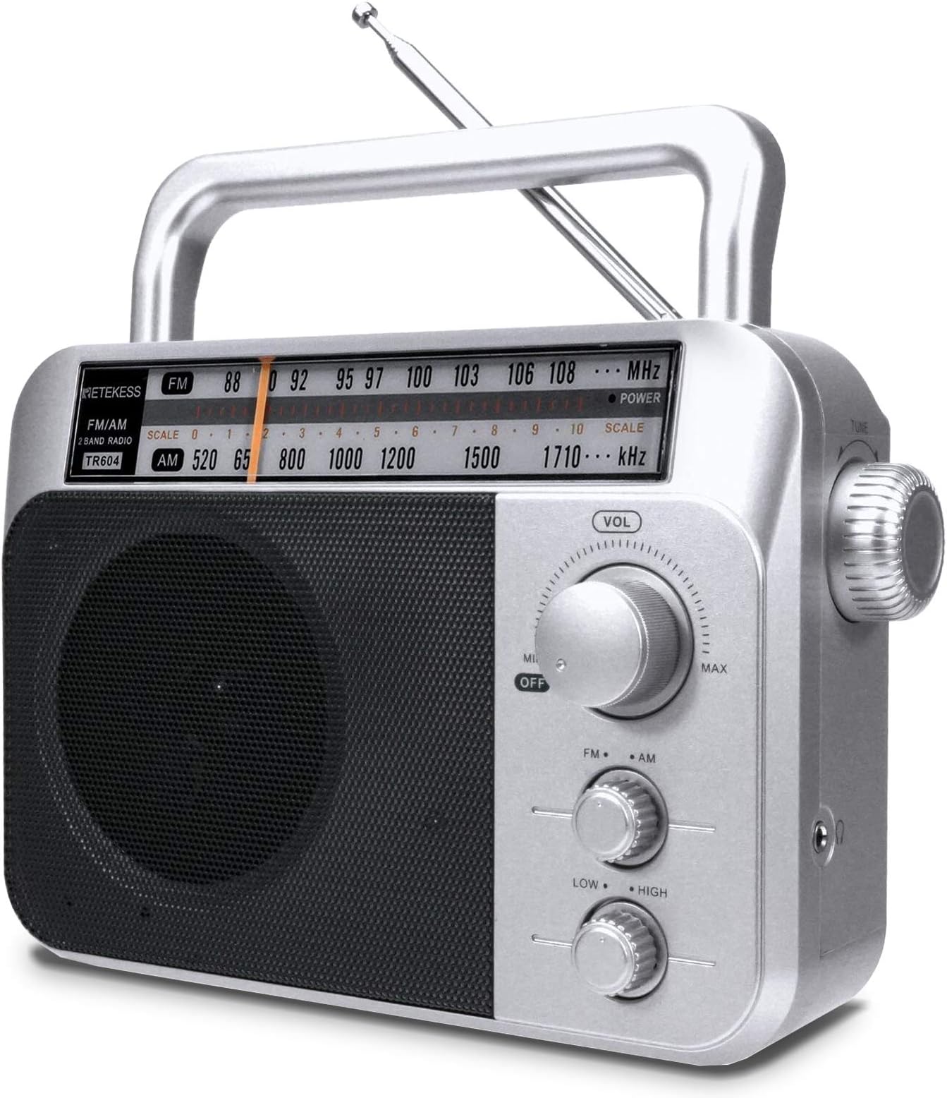 Amazon.com: AM FM Portable Radio Battery Operated Radio by 4X D Cell ...
