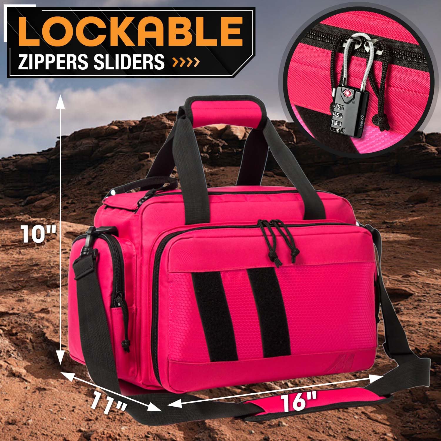 Snapklik.com : MERALIAN Range Bag - Tactical Gun Bag For Handguns ...
