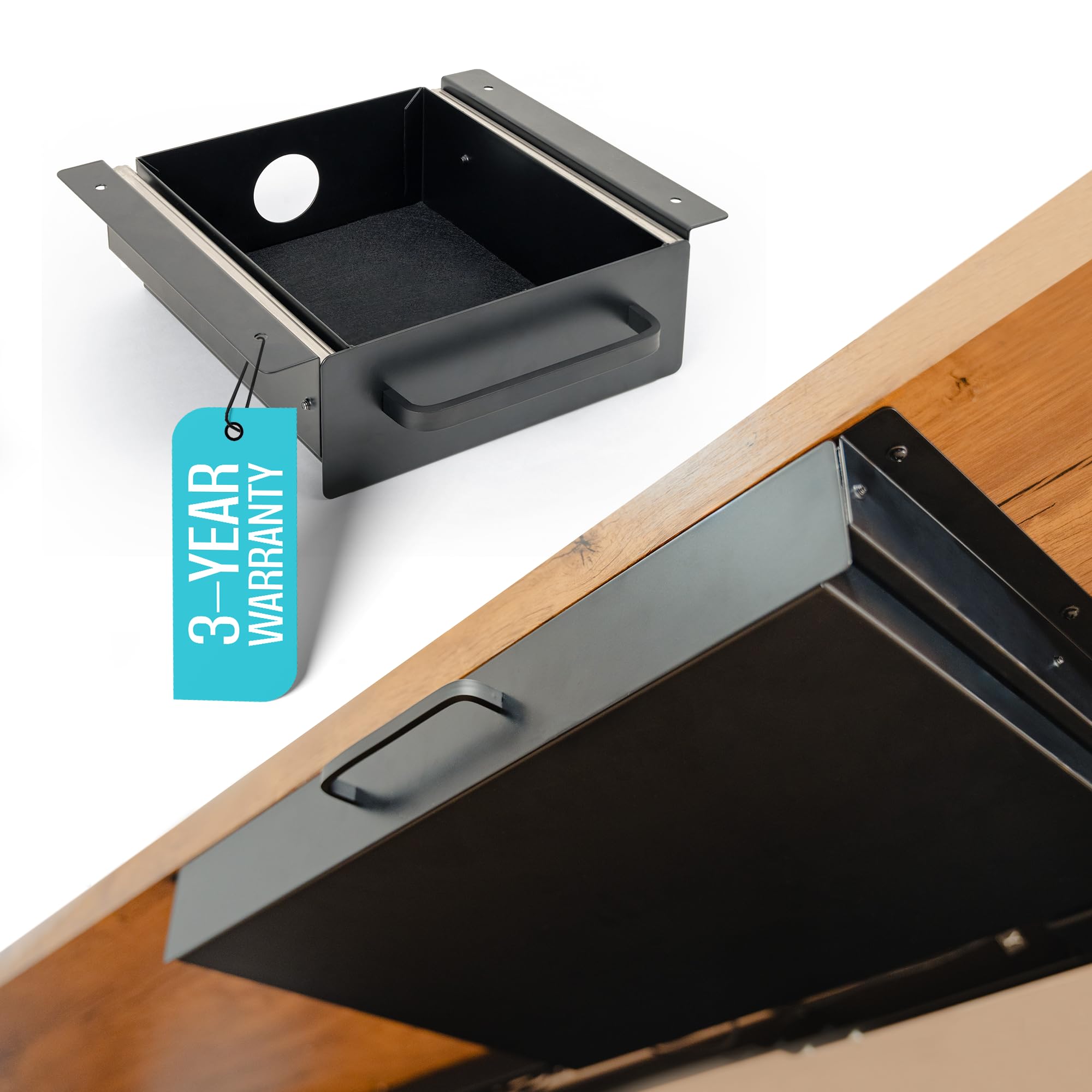 Snapklik.com : Under Desk Drawer Slide Out Attachment - Carbon Steel ...