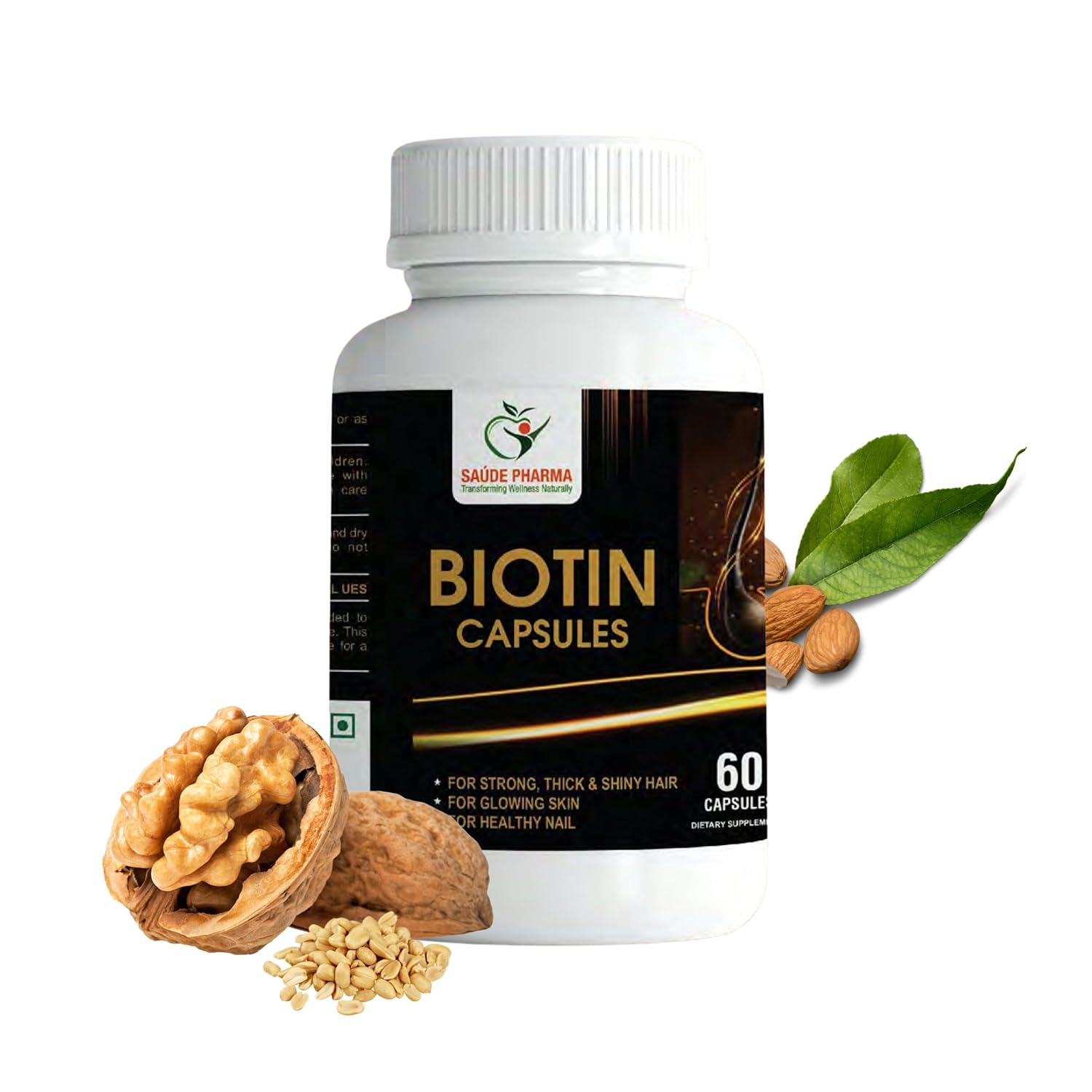 SAUDE PHARMA Biotin Tablets for Hair, Skin and Nails | Biotin Vitamin ...