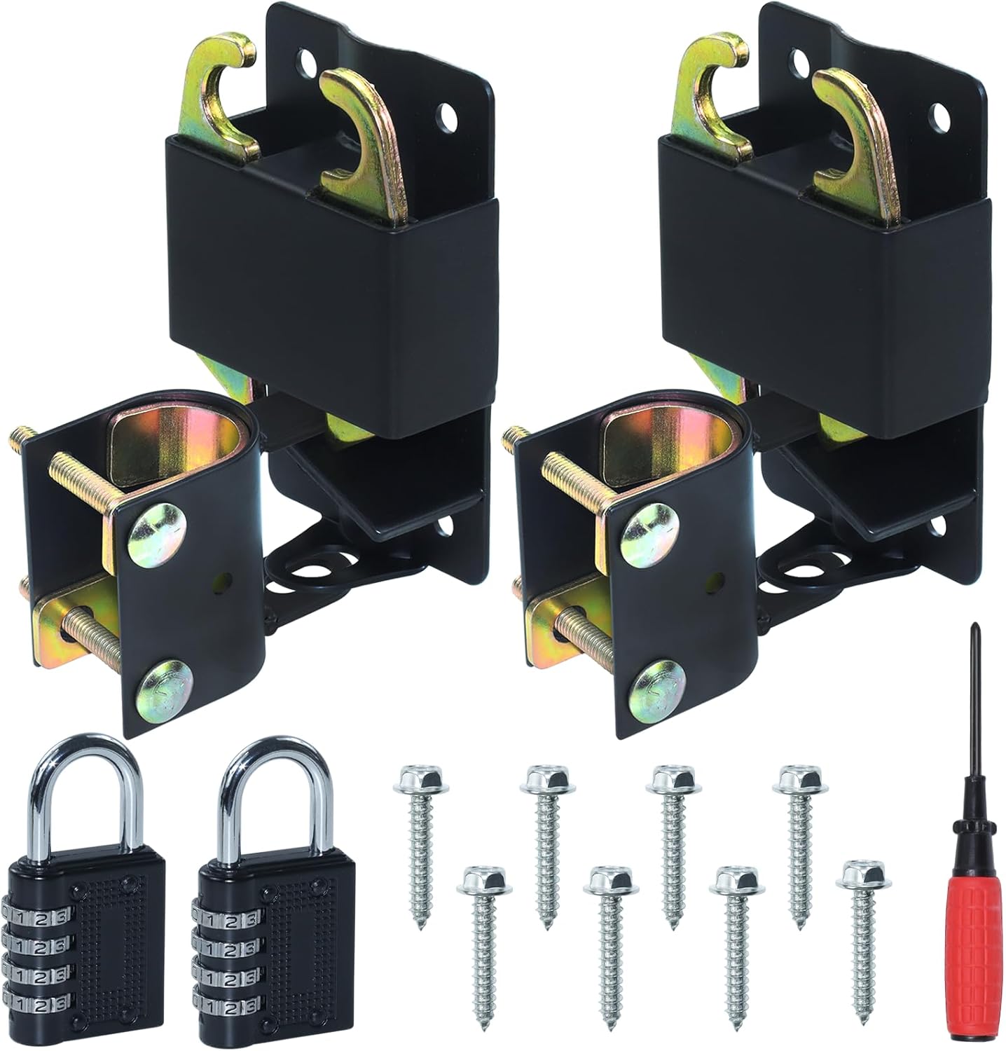 Amazon.com: LAWNEAGLE 2 Pack S16100700 Small Black Two Way Lockable ...