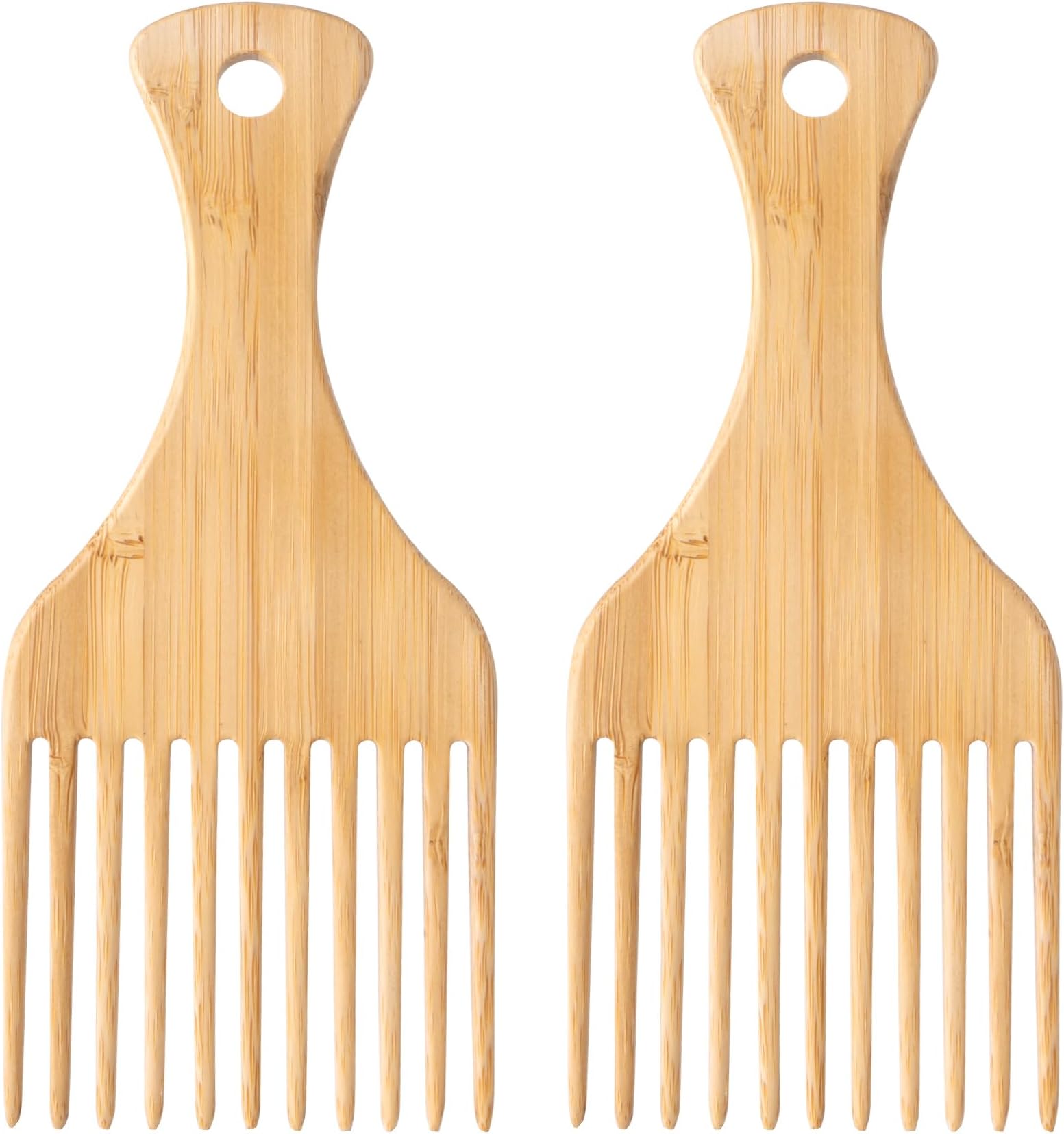 Amazon.com : OIIKI Bamboo Combs for Afro Hair, Beard Pick for Men, Wide ...