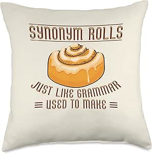 Amazon.com: Synonym Rolls Grammar Pun Cinnamon Roll English Teacher ...