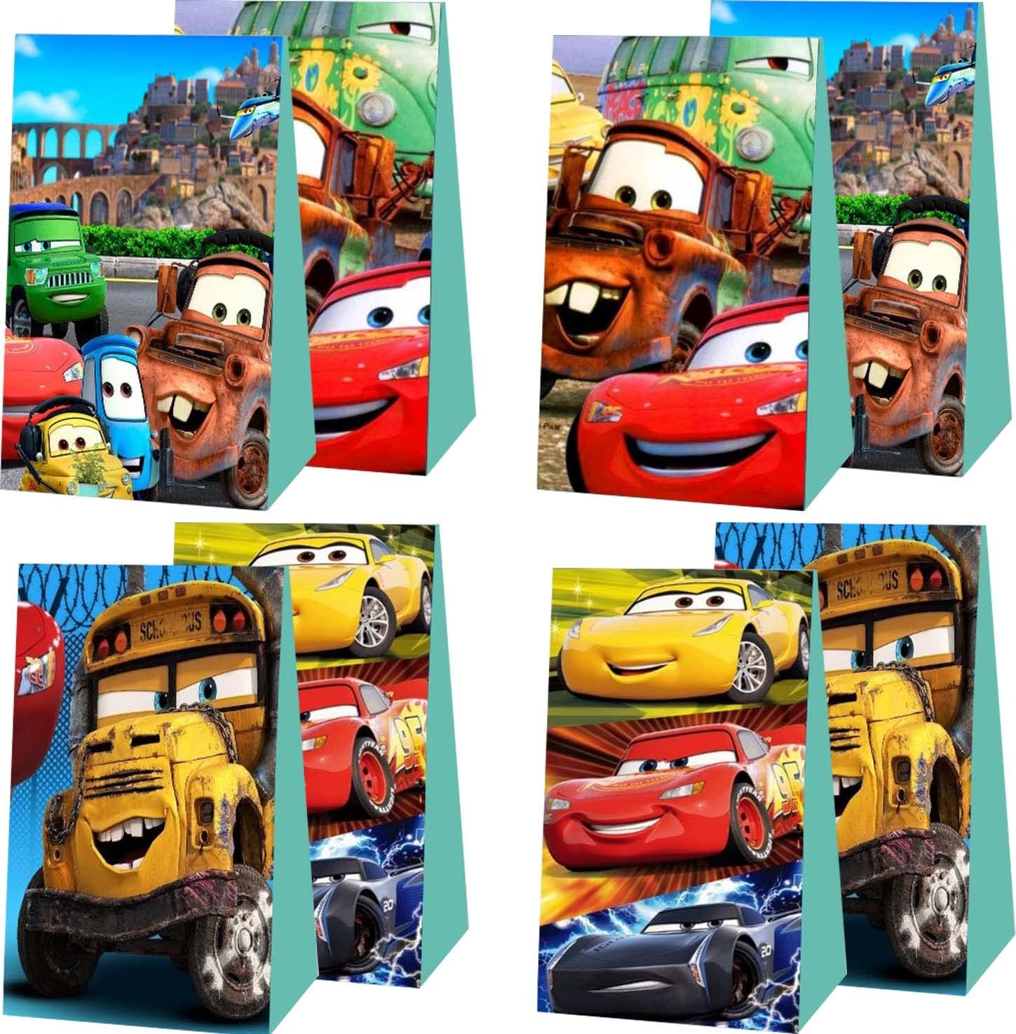 Amazon.com: 12 Pack Red Cars Party Gift Bags,Cars Themed Party Paper ...