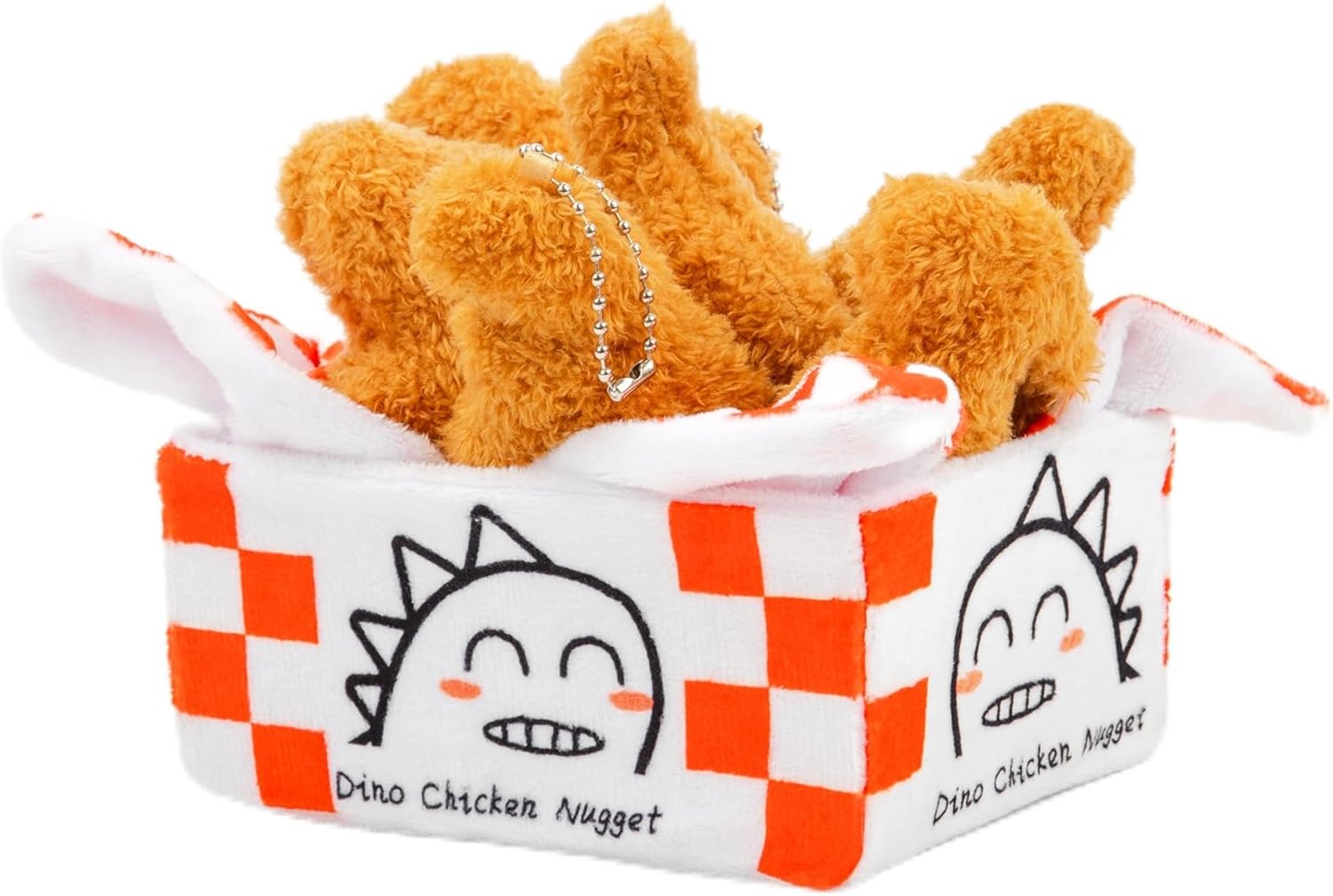 Amazon.com: NEWYANG Chicken Nugget Plush Set, 6pcs Delicious Dino ...