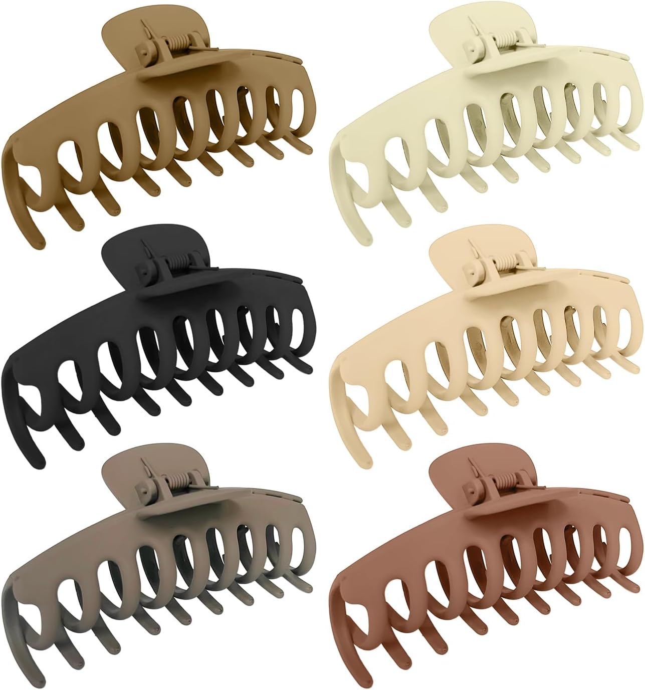 6pcs 11cm Large Hair Clips, Women's Hair Clips, Strong Hold Matte Claws ...