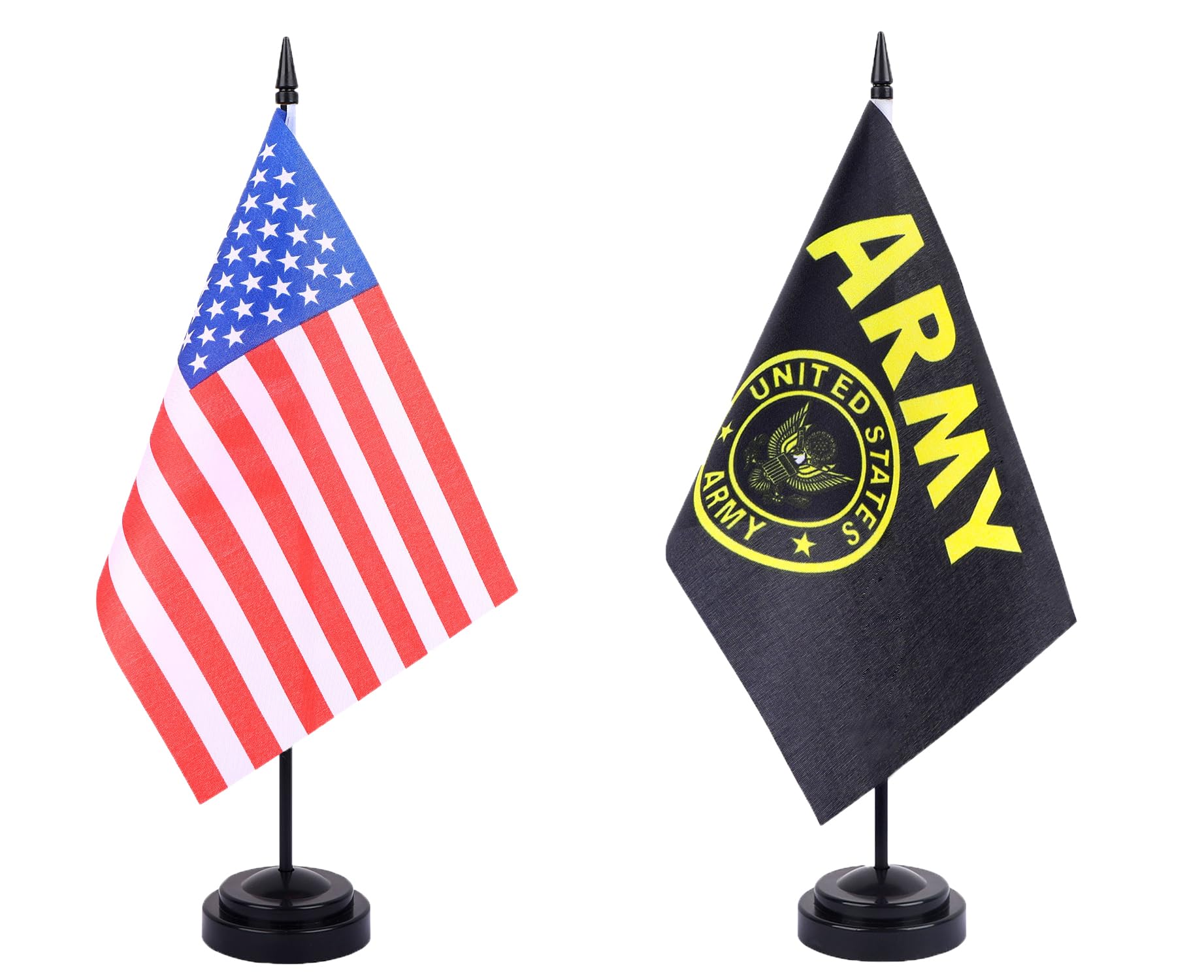 Snapklik.com : WXTWK 2 Pack USA Gold Crest Flag Gold Crest Deluxe Desk ...