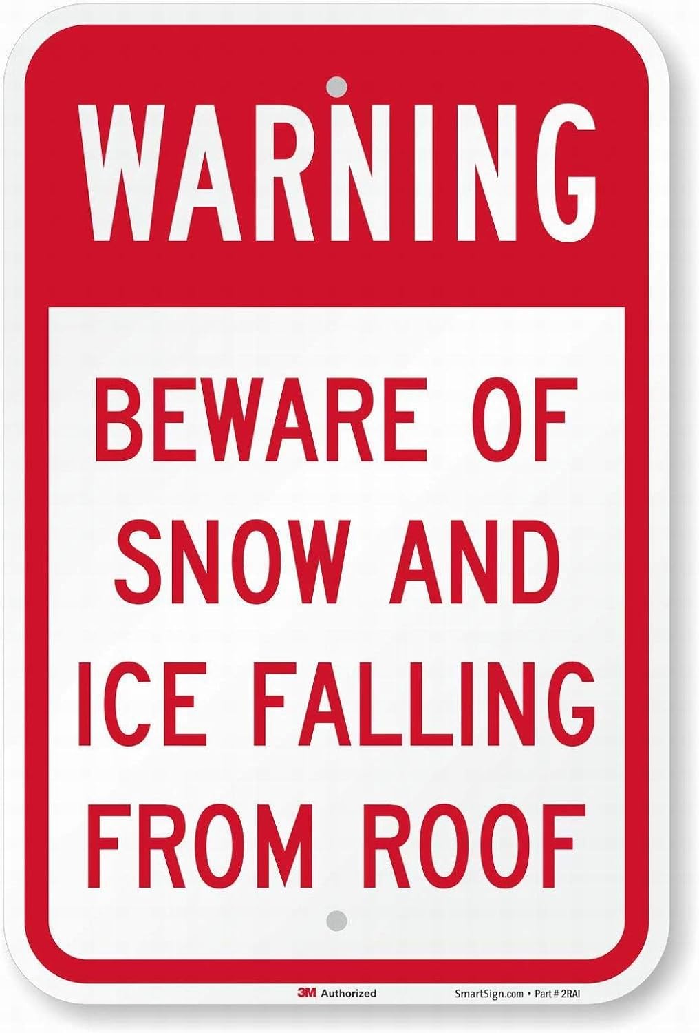 Amazon.com: Beware of Snow and Ice Falling from Roof Safety 8x12 Tin ...