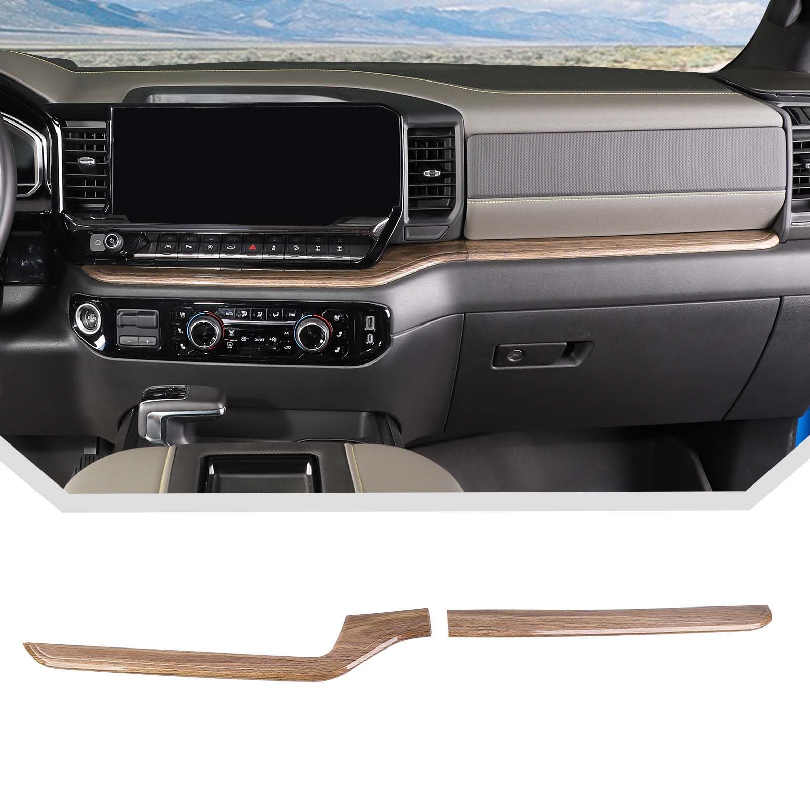 Chevy Interior Upgrade JeCar Wood Grain Console Trim For 2022-2024 ...