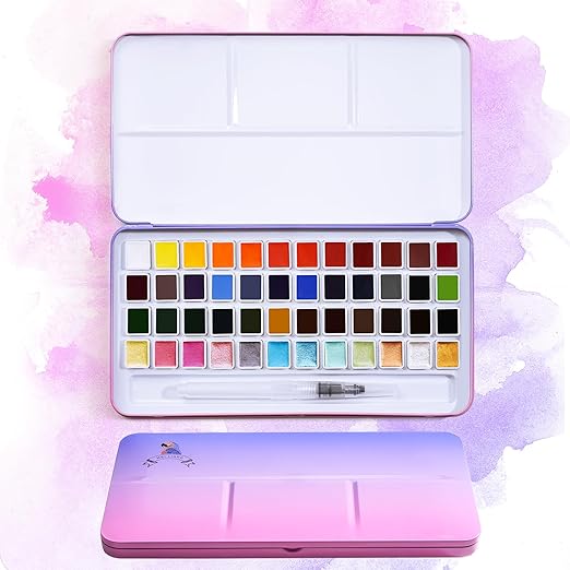 Amazon.com: MeiLiang Watercolor Paint Set, 36 Standard Colors and 12 ...