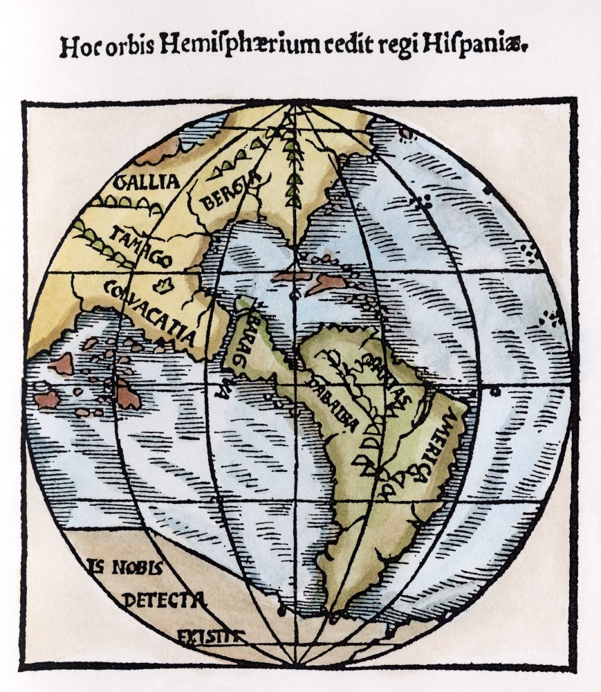 North Western Hemisphere Map 1898 WESTERN HEMISPHERE Of The GLOBE With