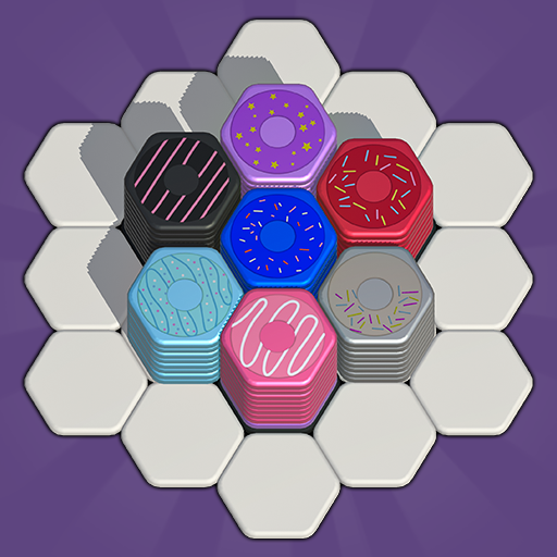 Hexa Donut Color Sort Master Merge Puzzle 3D: Donut Hexa Sorting Stack Master Color Match Puzzle ...