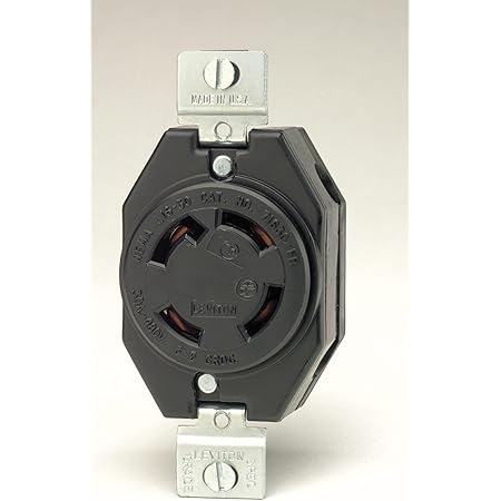 Leviton 2731 30 Amp, 480 Volt 3-phase, NEMA L16-30P, 3P, 4W, Locking ...