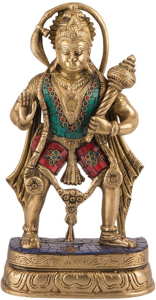 Amazon.com: CraftVatika 11" Large Brass Hanuman - Hindu God of Strength ...