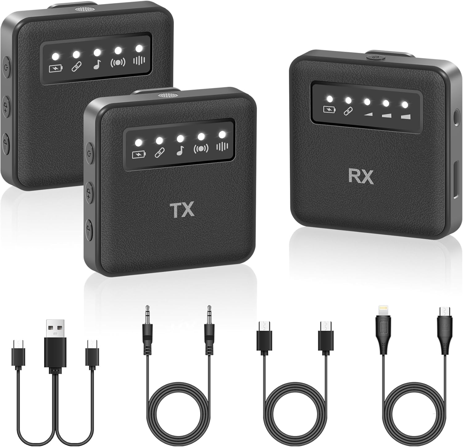 Amazon.com: ABSGEEGA Wireless USB Lavalier Lapel Microphone for iPhone ...