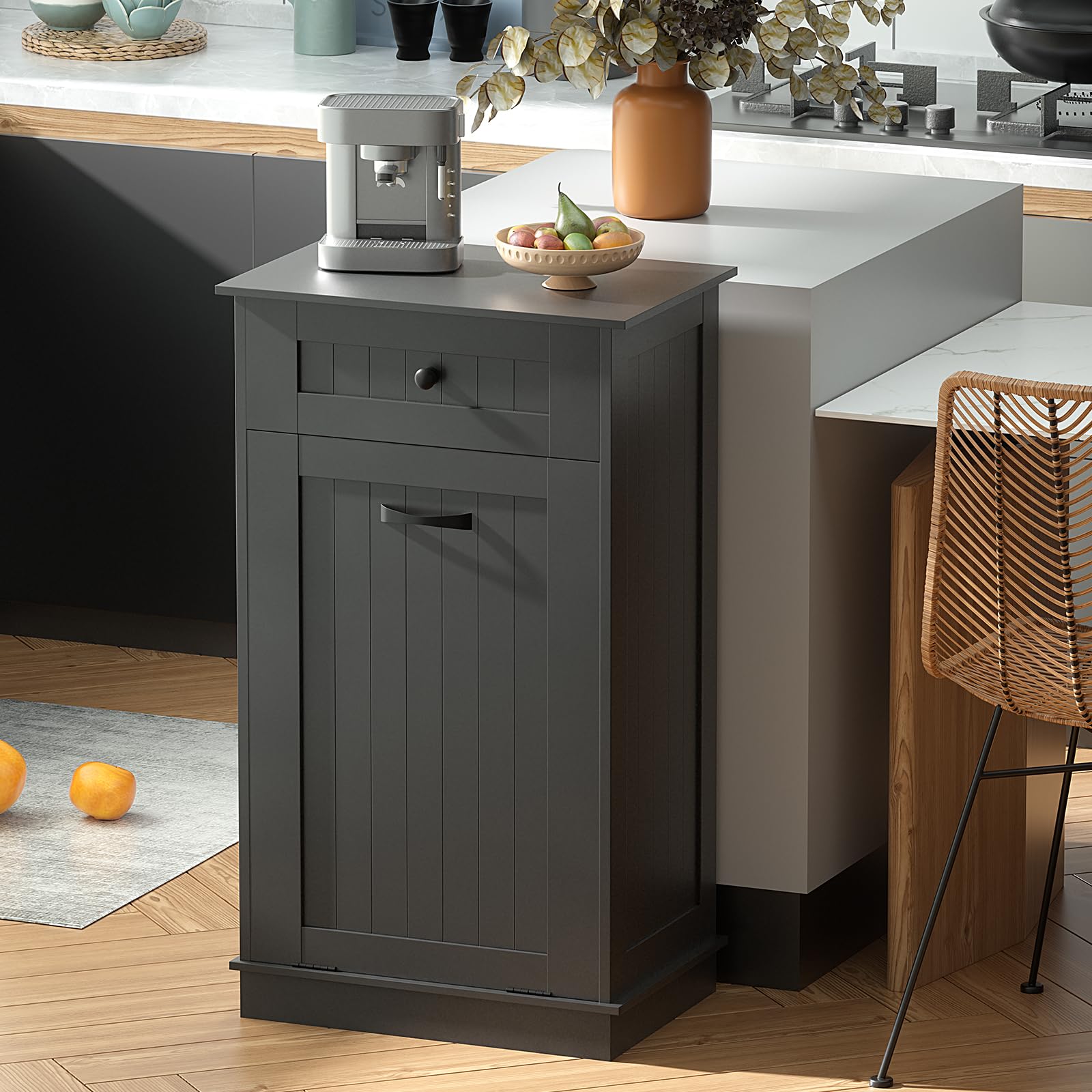 Wooden Tilt Out Trash Bins For Kitchen First Furniture Build! Dual