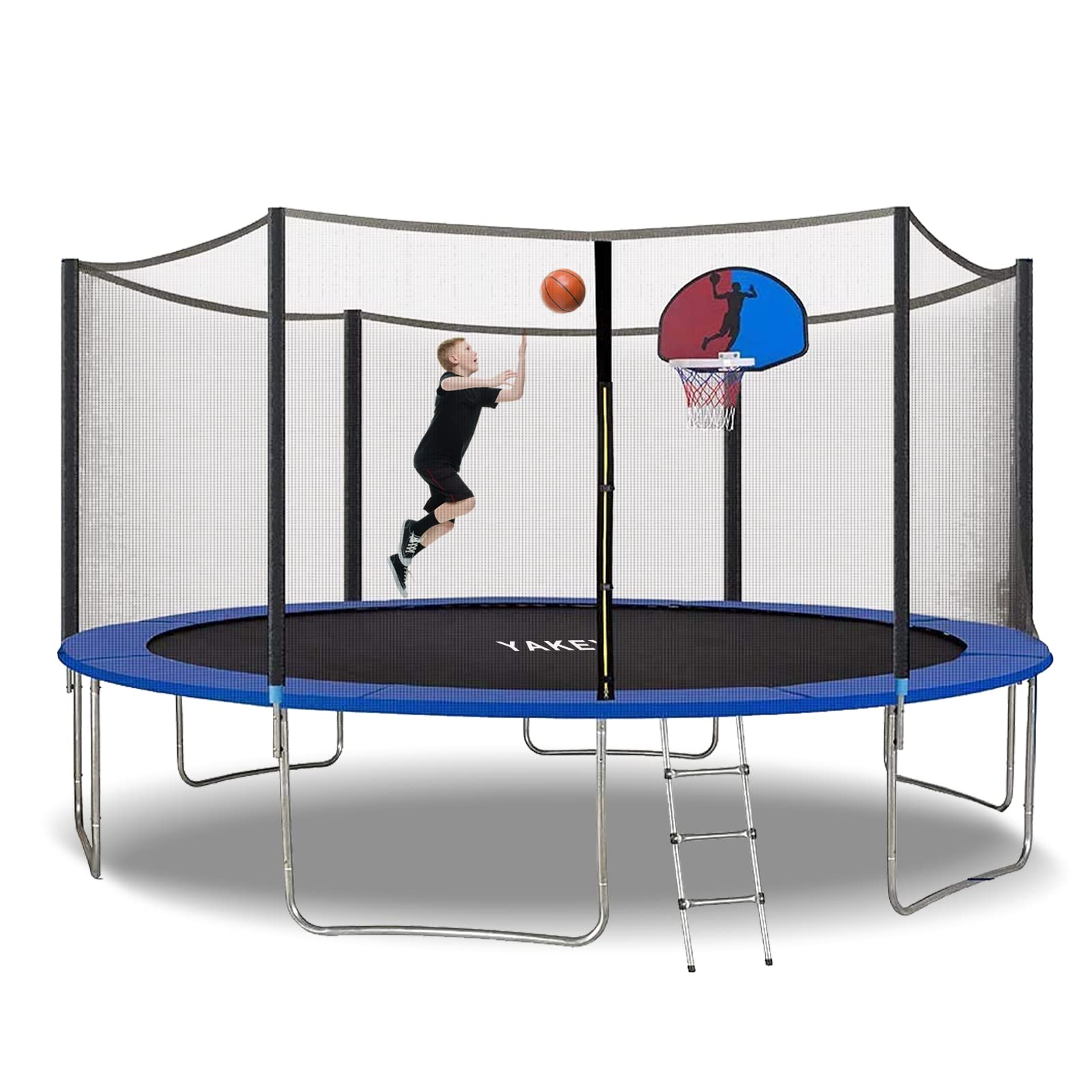 Snapklik.com : YAKEY Trampoline 10FT 12FT 15FT Recreational Trampolines