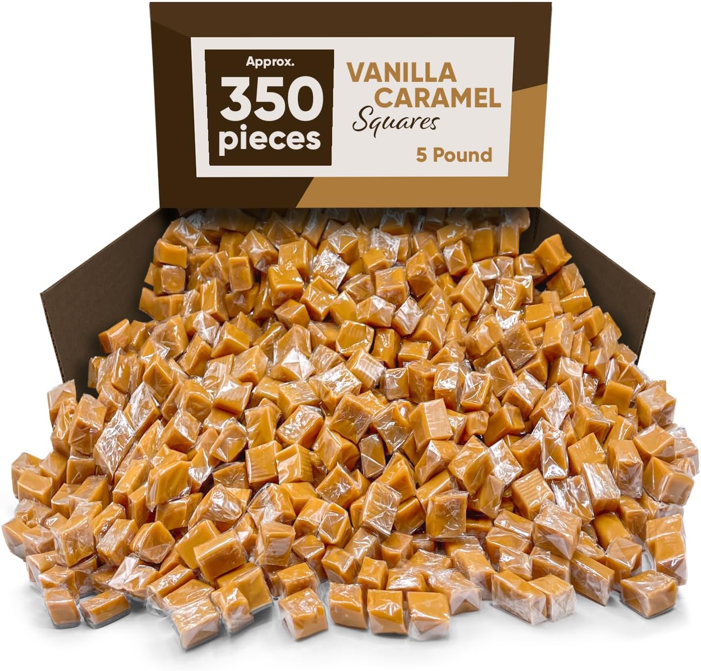 Amazon.com : Vanilla Caramel Squares Individually Wrapped Candy - 5 ...
