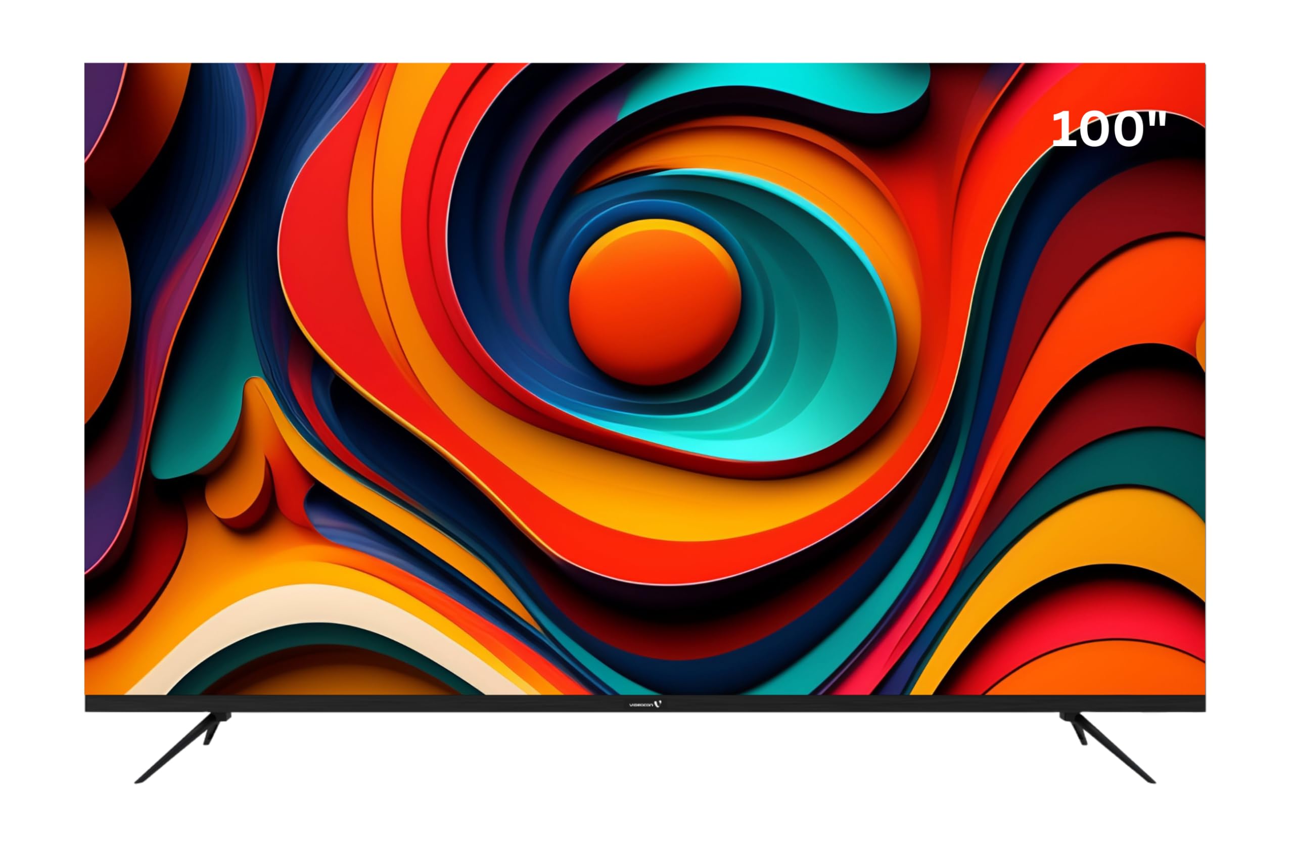 Videocon 100 Inch Edgeless QLED 4K UHD Google TV with Voice Remote ...