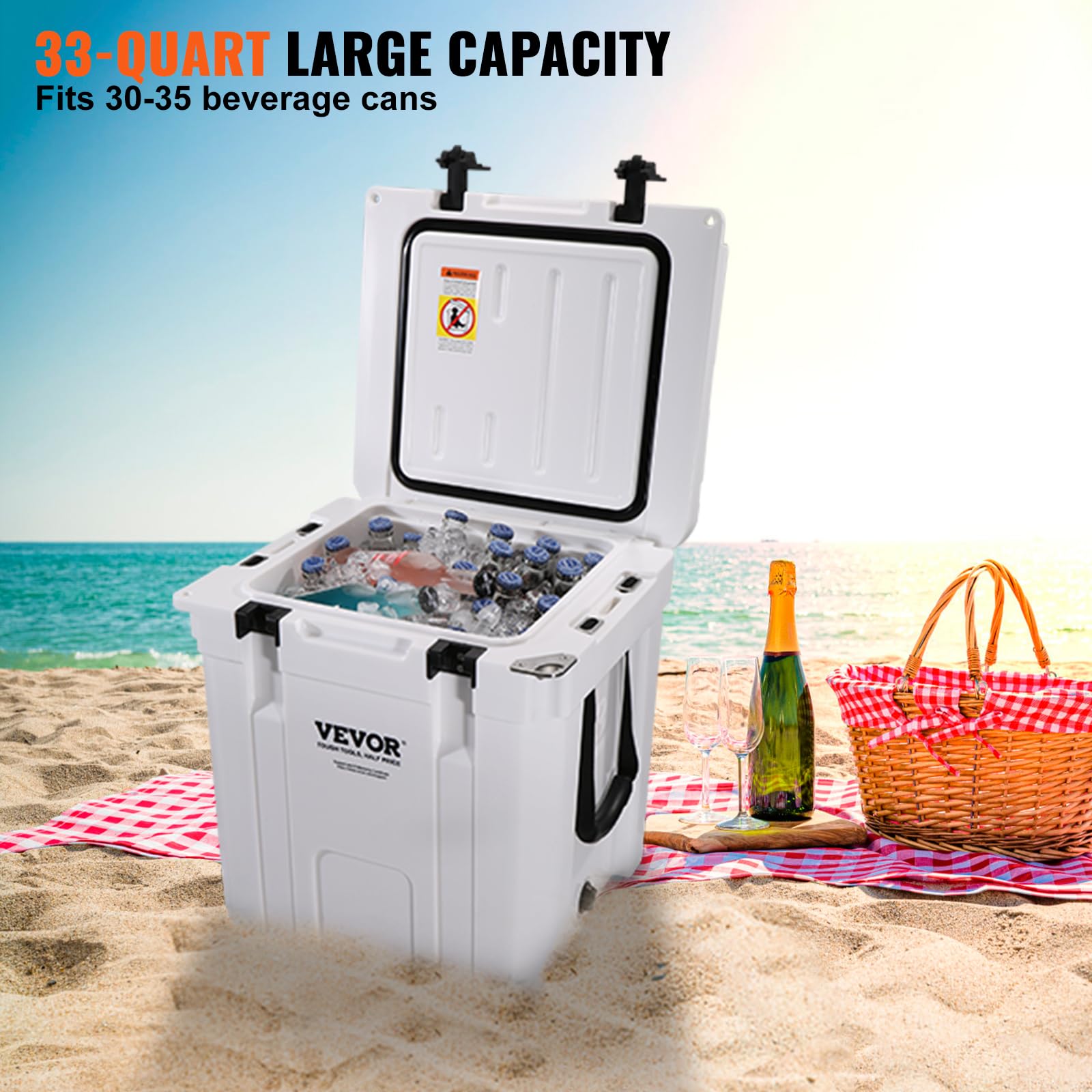Small Cooler Coleman Chiller Series 30qt Insulated Portable Cooler, Ice ...