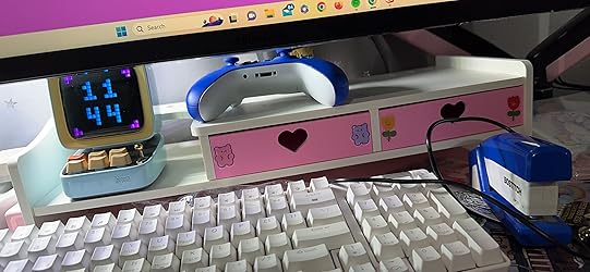 Amazon.com: CONKAWACA Cute Monitor Stand Kawaii Desk Organizer Cute ...