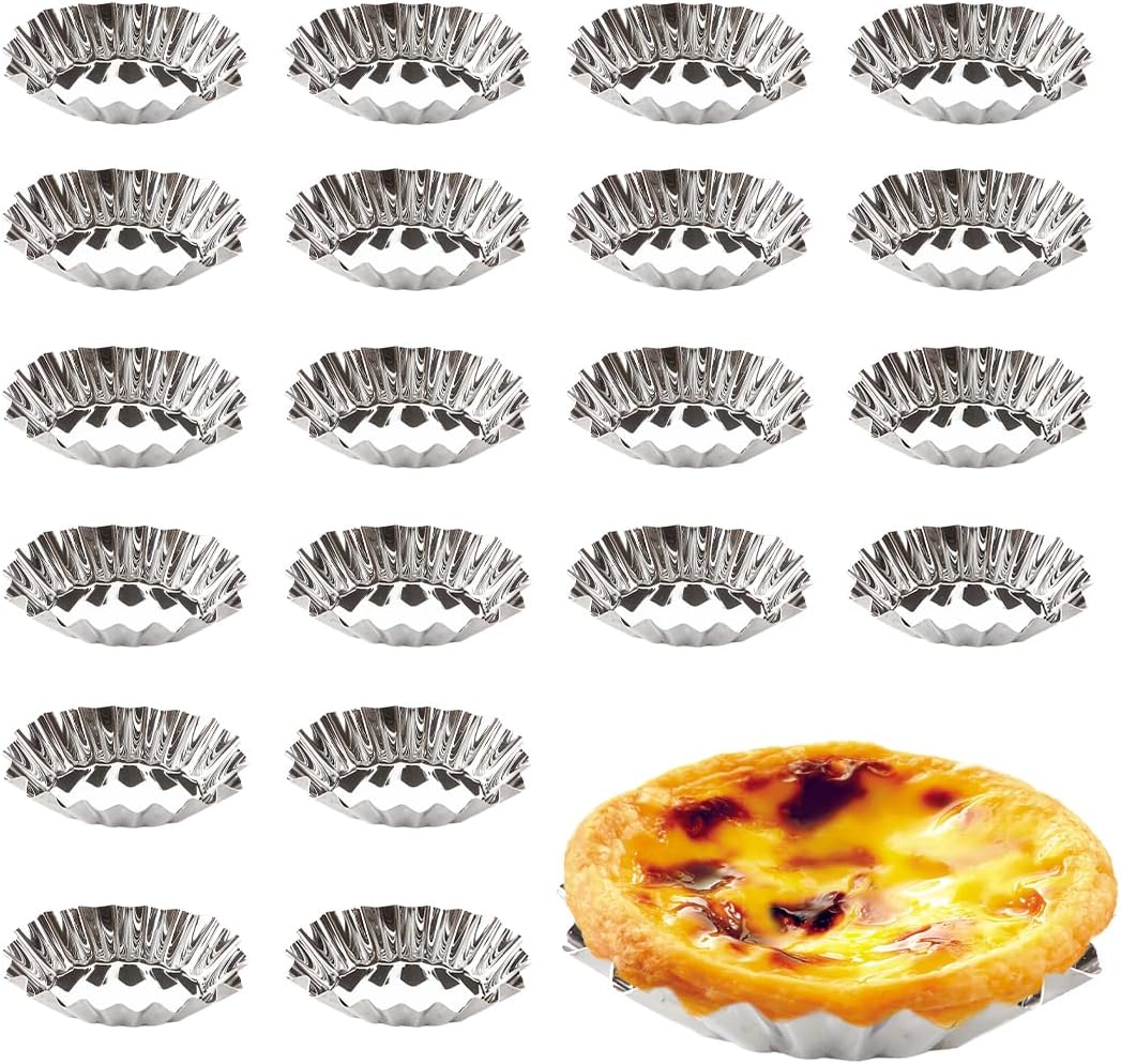 Moule Tarte Quiche œUfs Acier Inoxydable Mini Moules à Tarte Ramequins ...