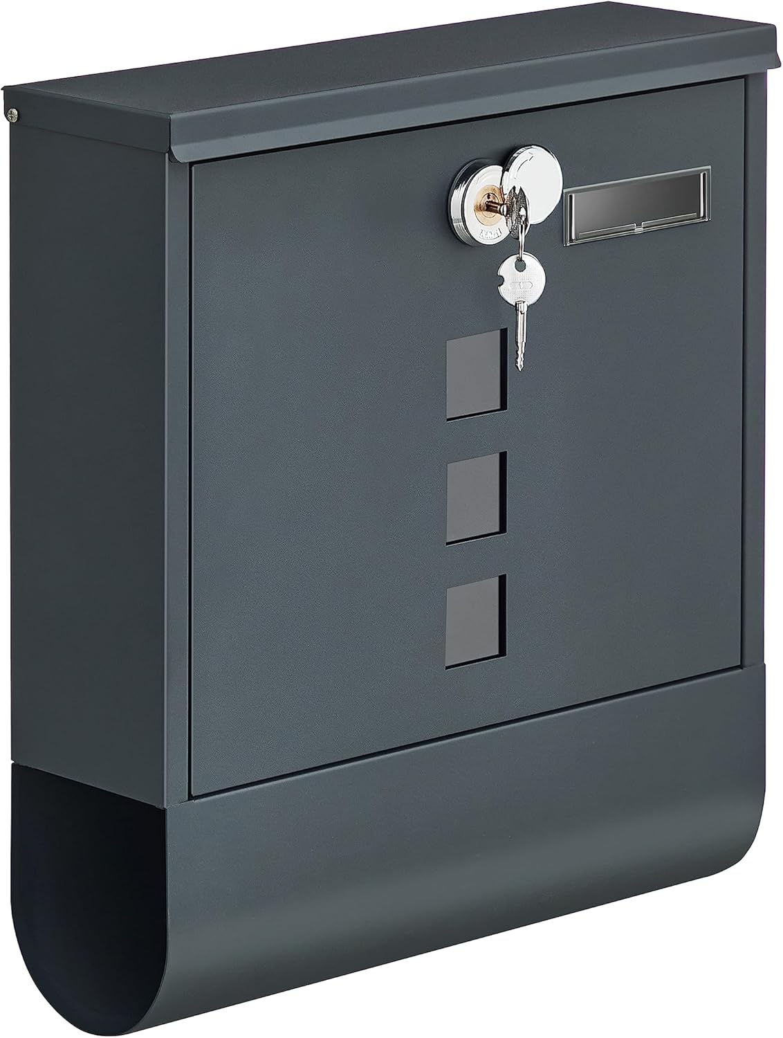 Wall Mounted Mailbox with Lock and Newspaper Holder Nepal | Ubuy