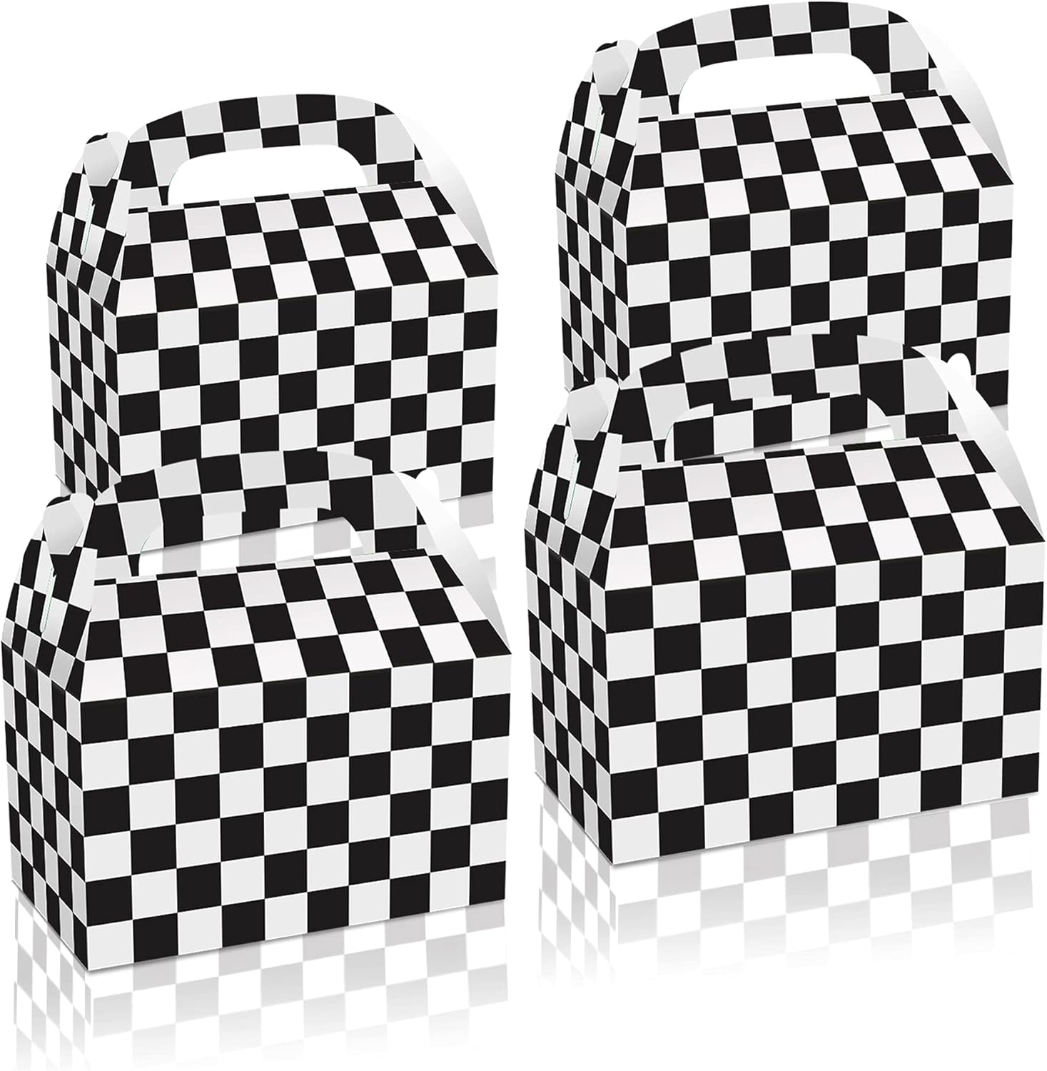 SINGOMON 12PCS Race Car Party Favor Boxes Black Checkered Goodie Boxes ...