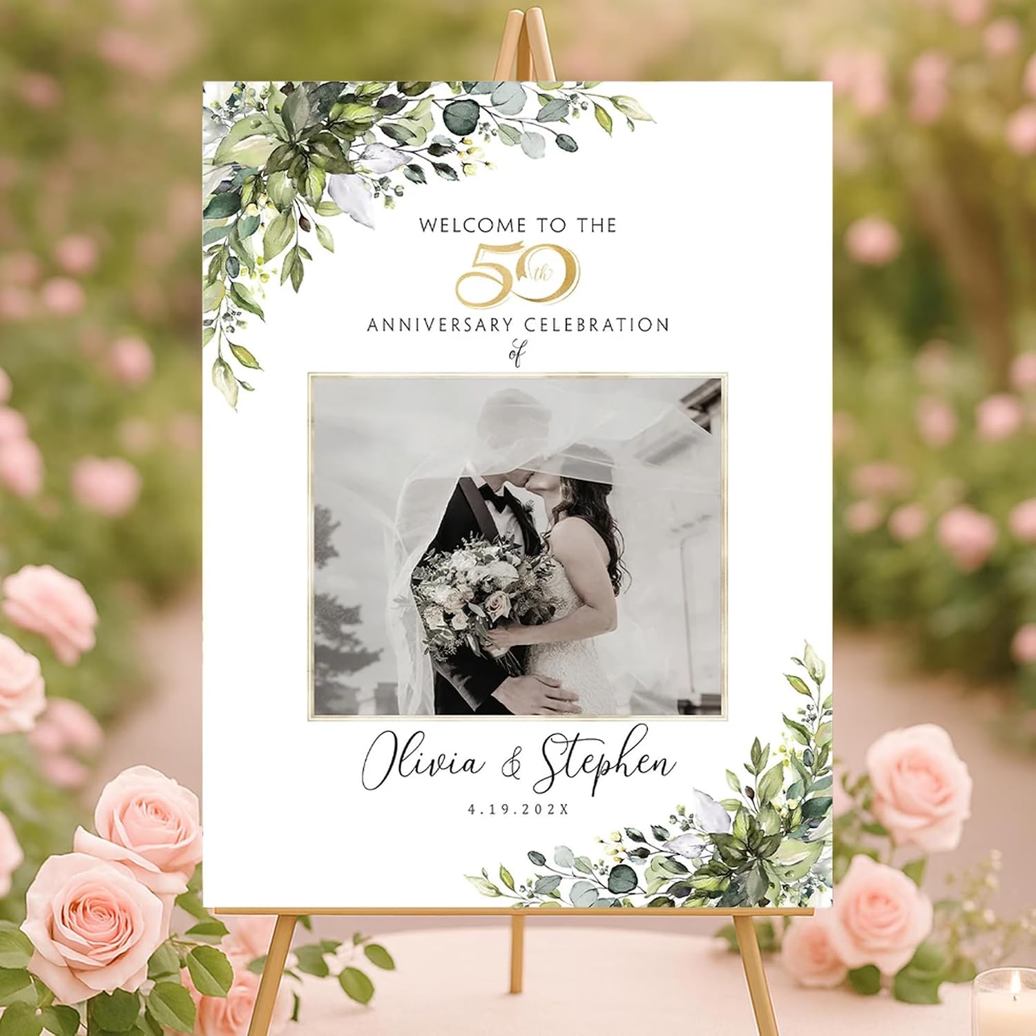 Amazon.com : Wedding Anniversary Yard Signs, Anniversary Welcome Sign ...