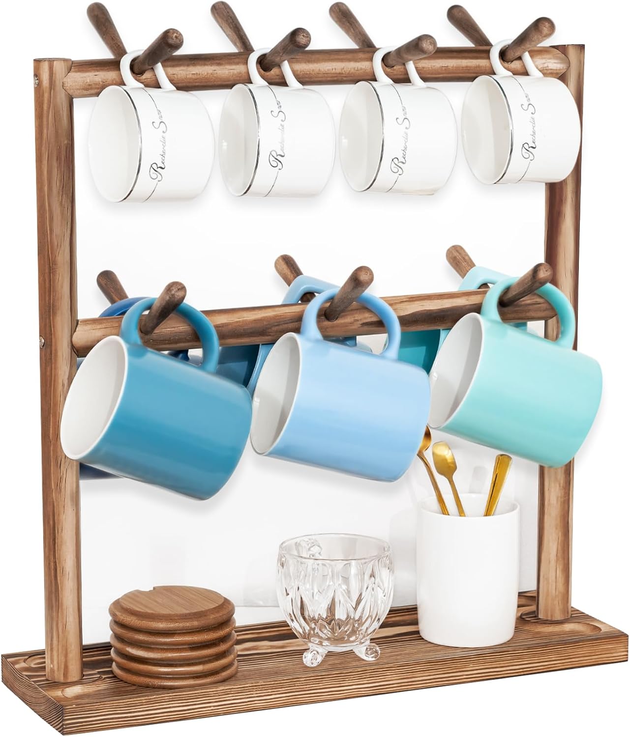 Amazon.com: Puricon Mug Holder Coffee Cup Shelf for Counter, 2 Tier ...