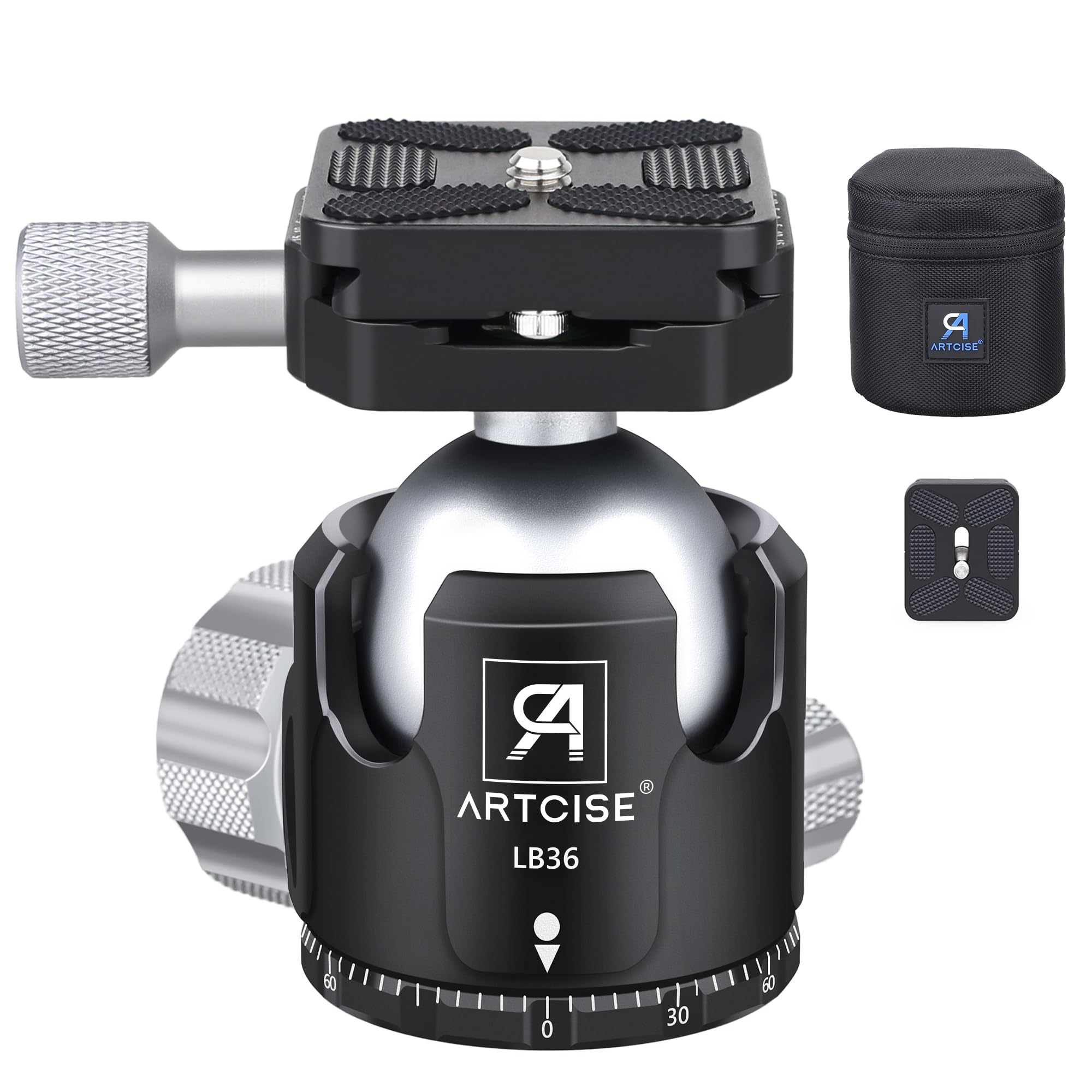 Amazon.com : Low Profile Ball Head Tripod Mount Ball Head 36mm Diameter ...