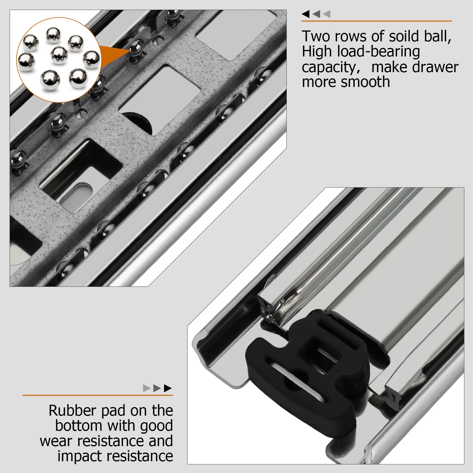 Snapklik.com : 22 Inch 1 Pair Heavy Duty Drawer Slides Without Lock ...